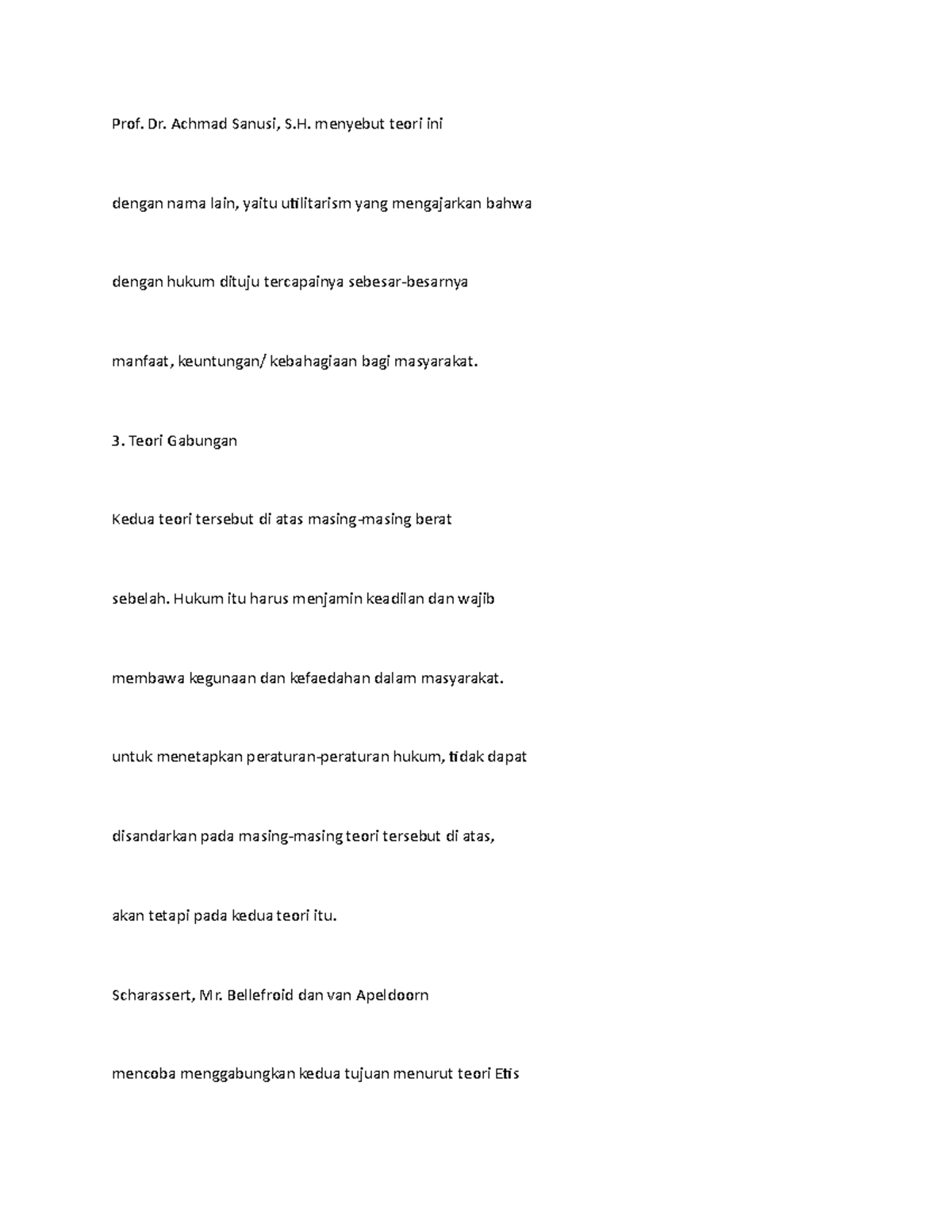 Prof. Dr. Achma - Prof. Dr. Achmad Sanusi, S. menyebut teori ini dengan ...