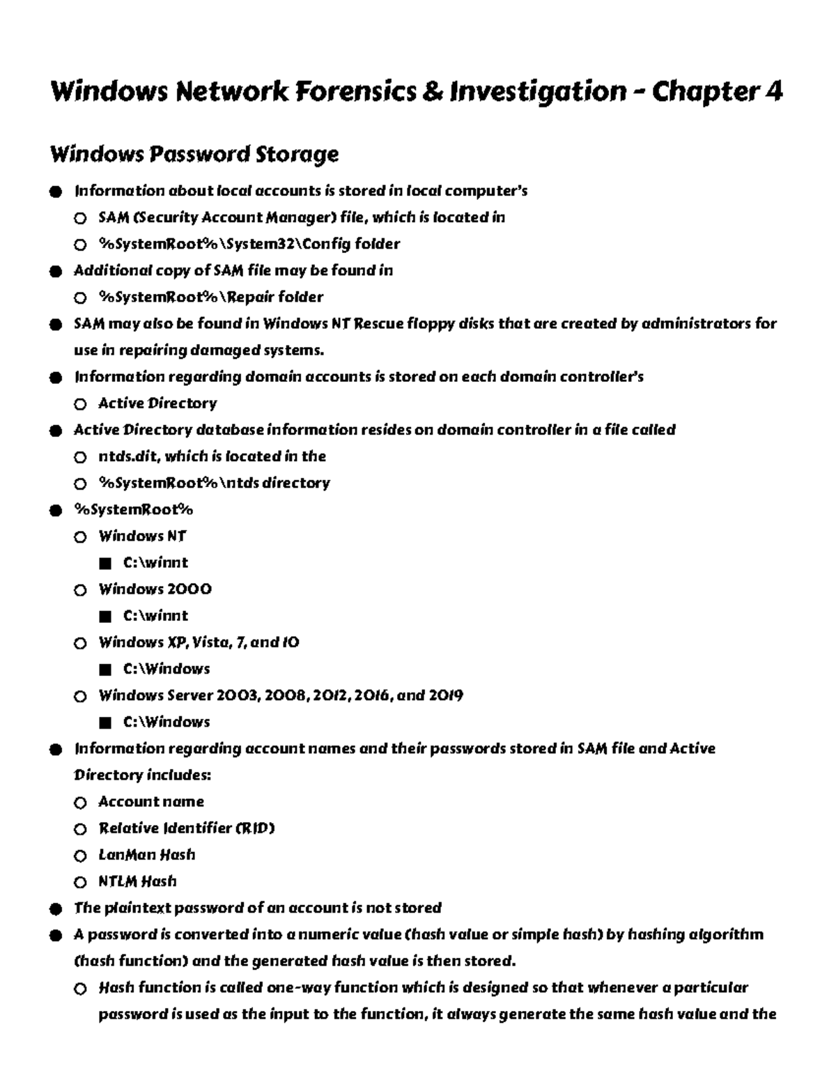 CSC547 Ch4 - Chapter 4: Network Investigation Lecture notes from CSC ...