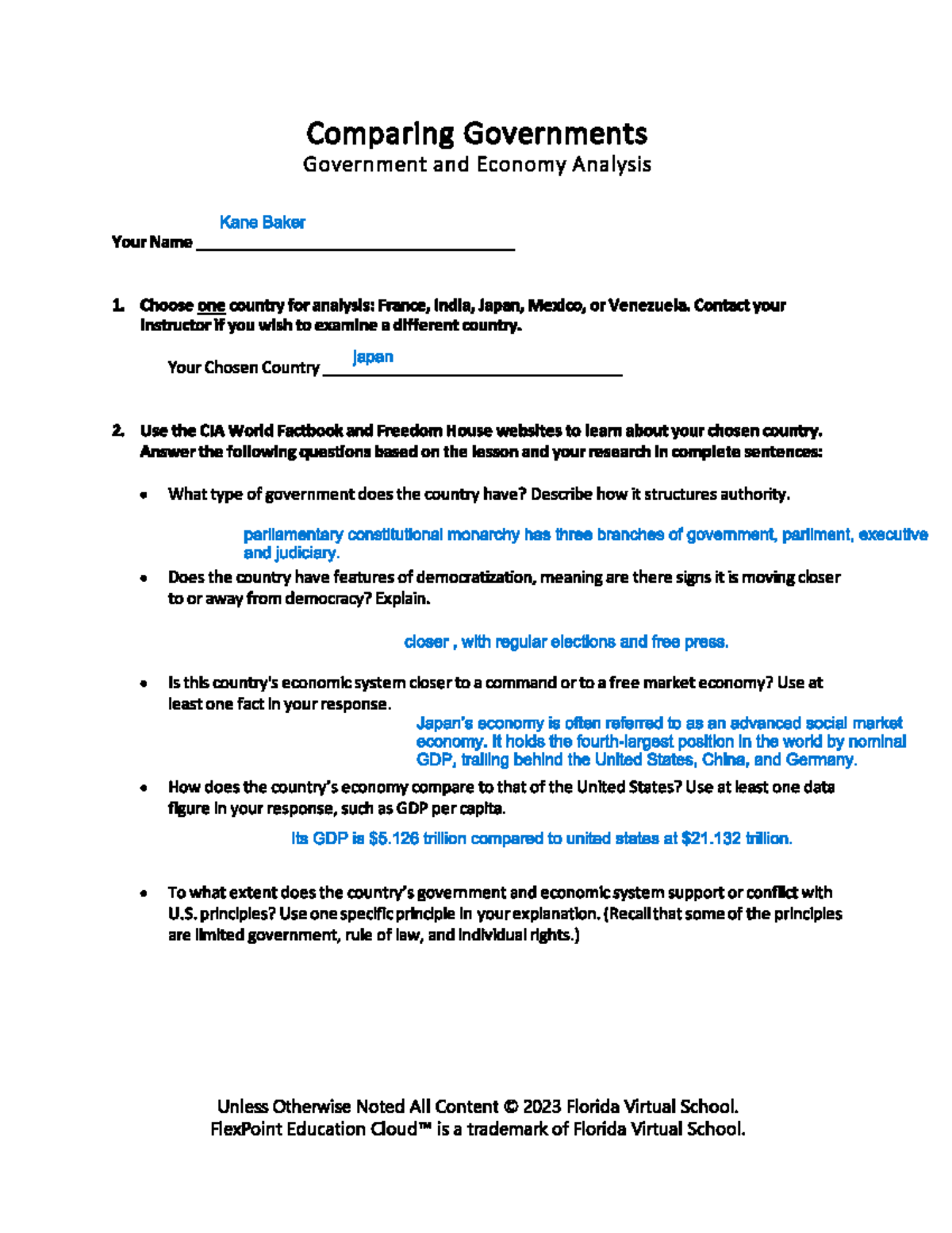 Comparing governments - Studocu
