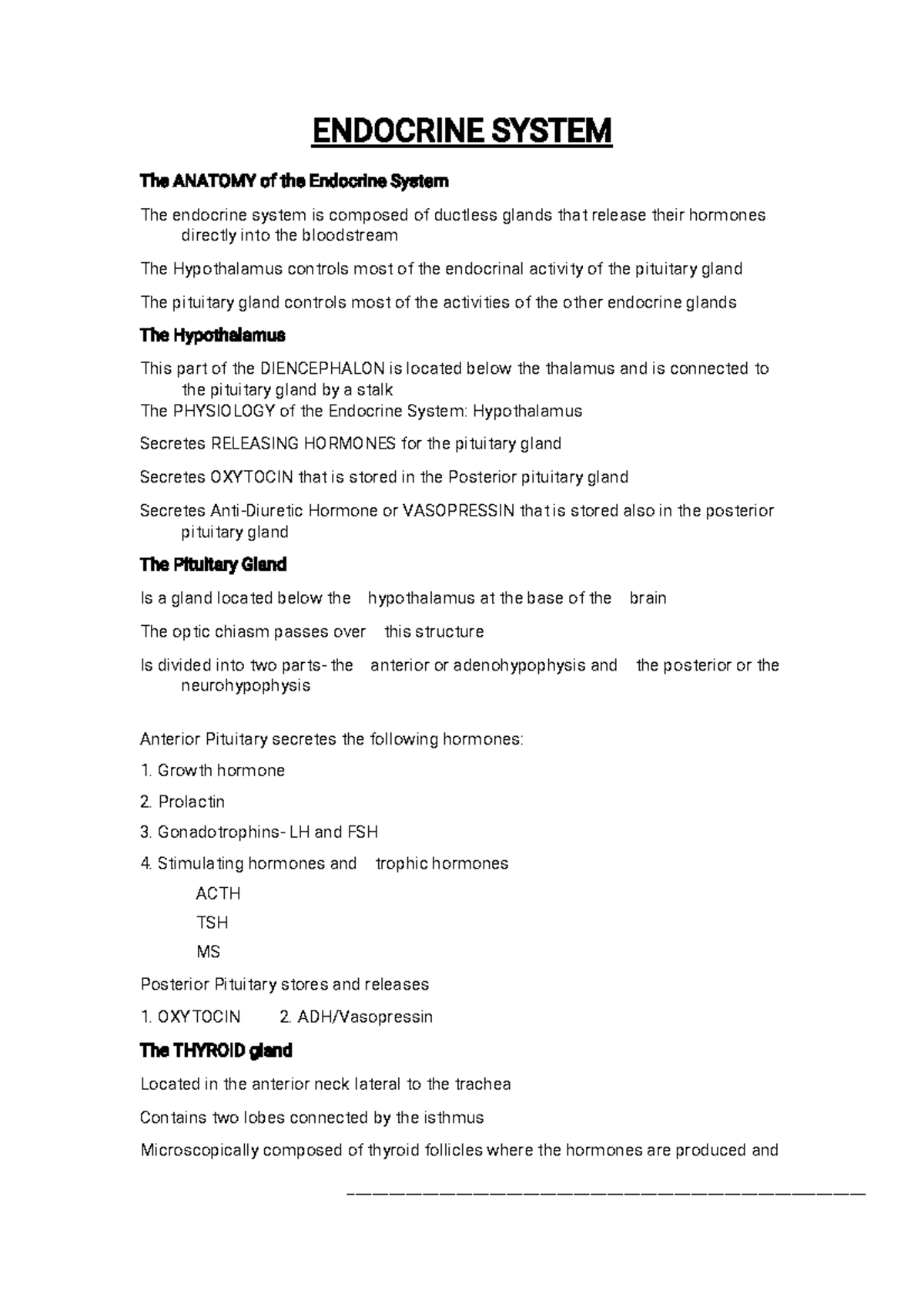 Endocrine-Nursing - Endocrine-Nursing Notes - ENDOCRINESYSTEM ...