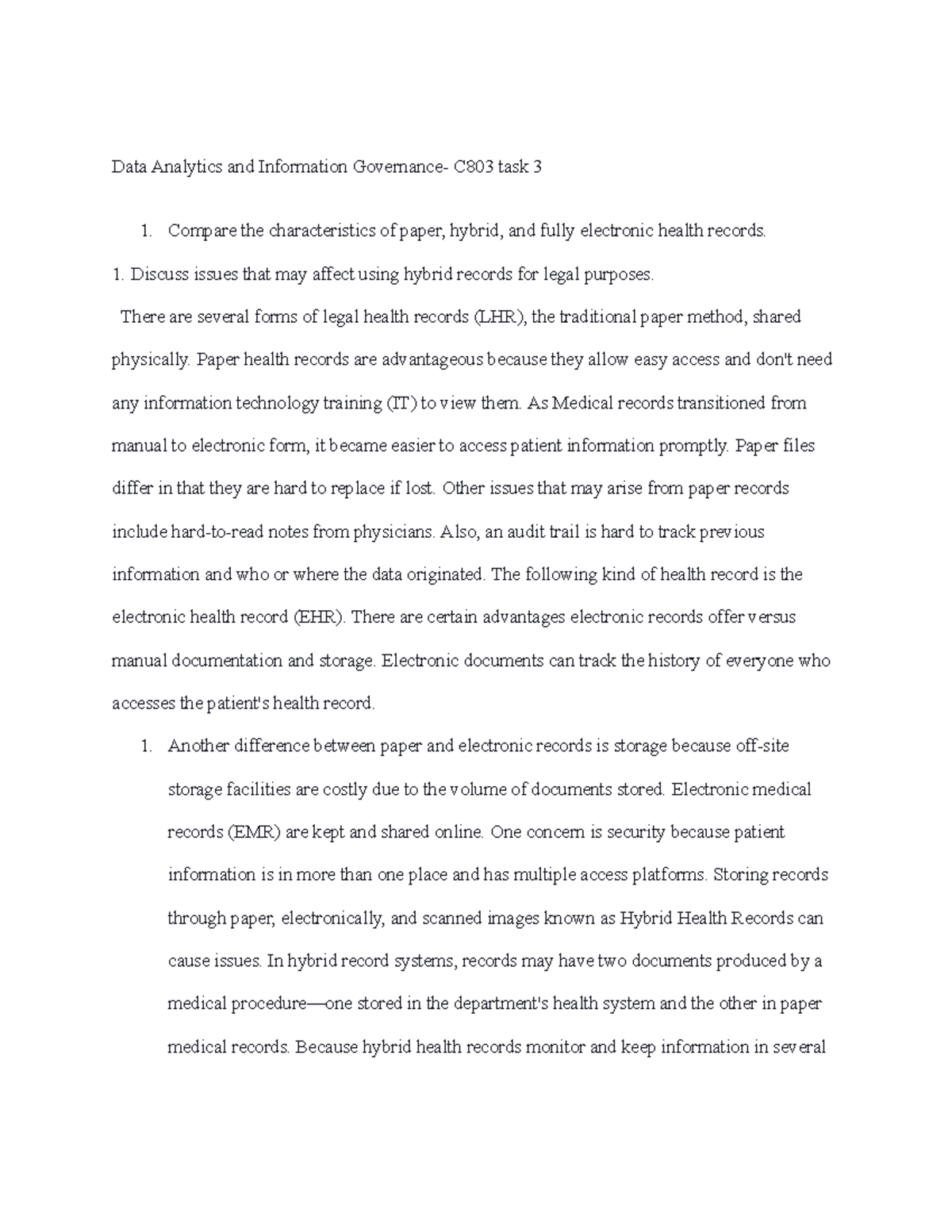 C803 - Data analytics and information, - Data Analytics and Information ...