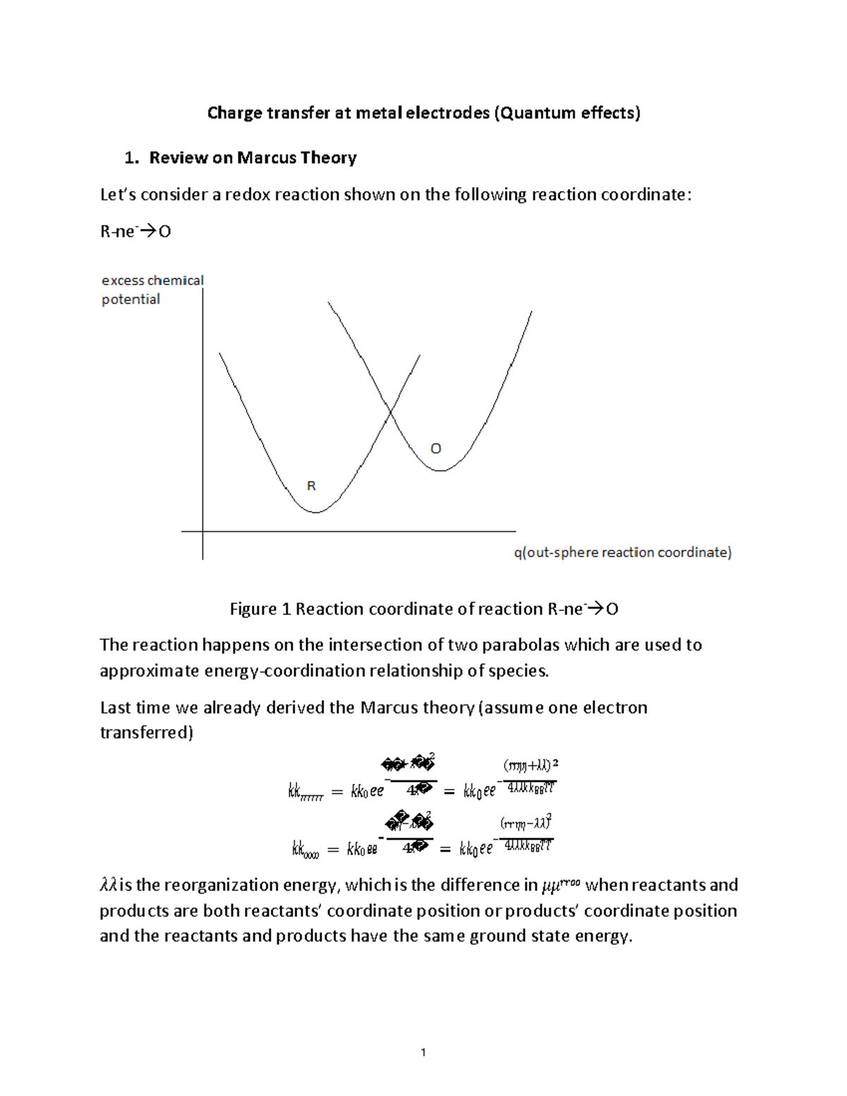 Charge Transfer AT Metal Electrodes - Charge transfer at metal ...