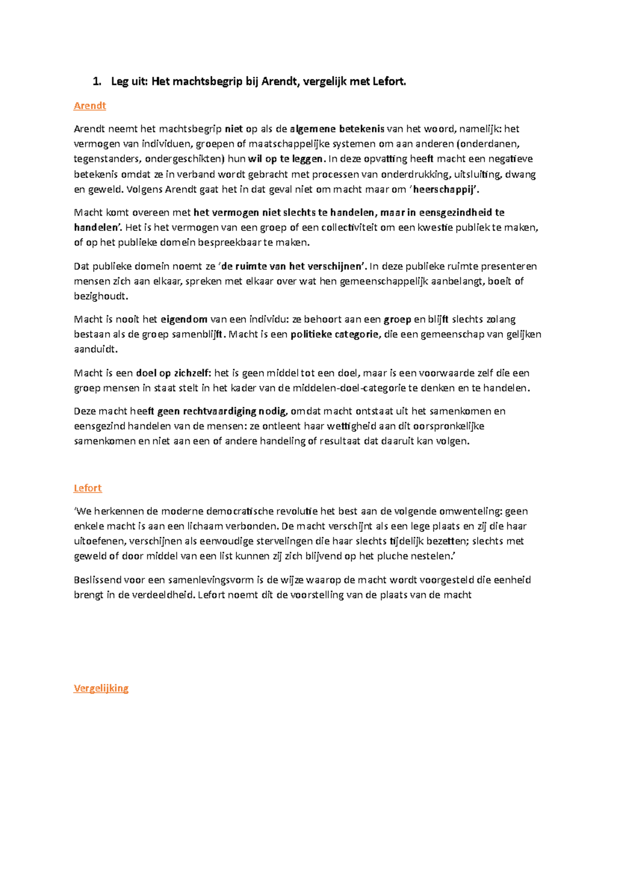 Voorbeeldvragen Sociale filosofie - 1. Leg uit: Het machtsbegrip bij ...