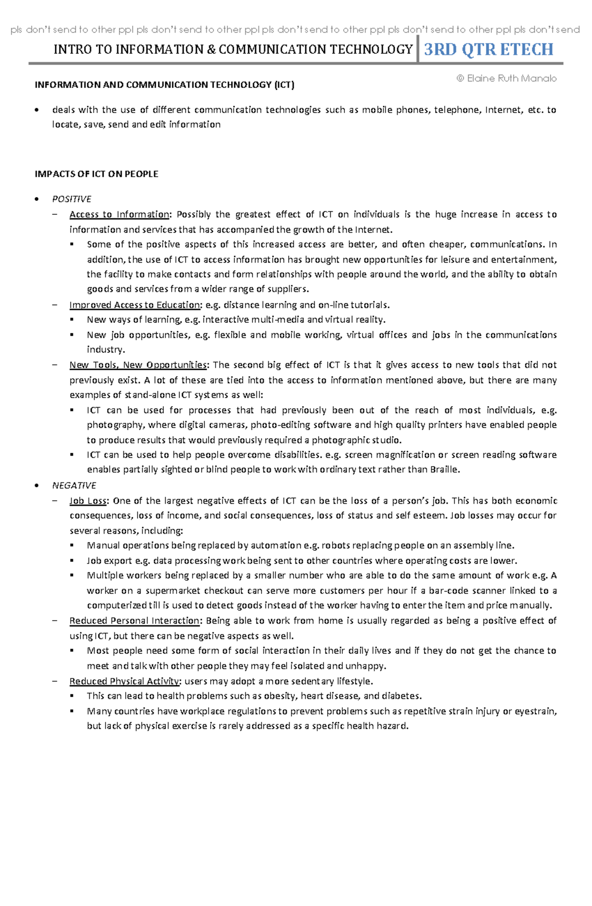 3rd qtr emp tech M1 - econ - INTRO TO INFORMATION & COMMUNICATION ...