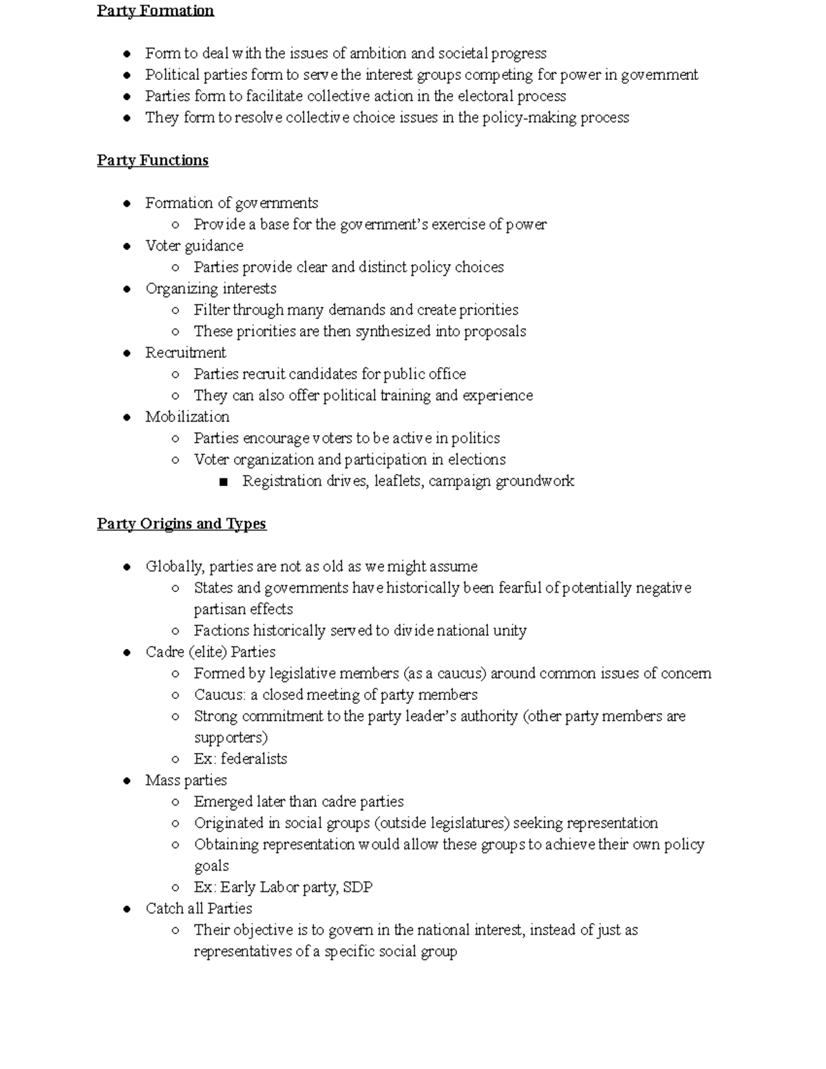 Political Parties - President Washington warned against partisan ...