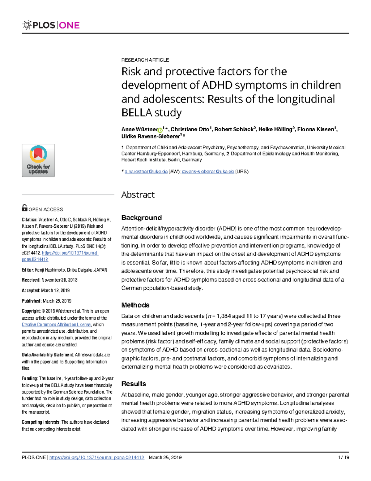 Risknprotfactrs - risk factors - RESEARCH ARTICLE Risk and protective ...