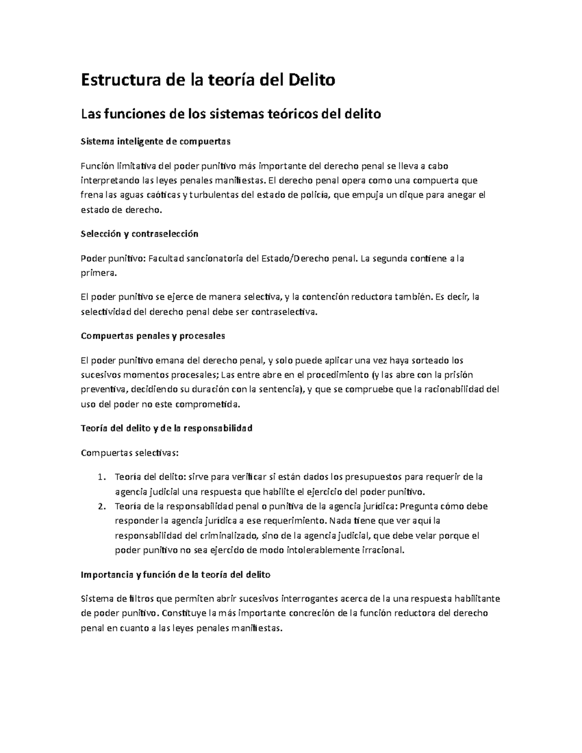 Estructura de la teoría del Delito - Estructura de la teoría del Delito ...
