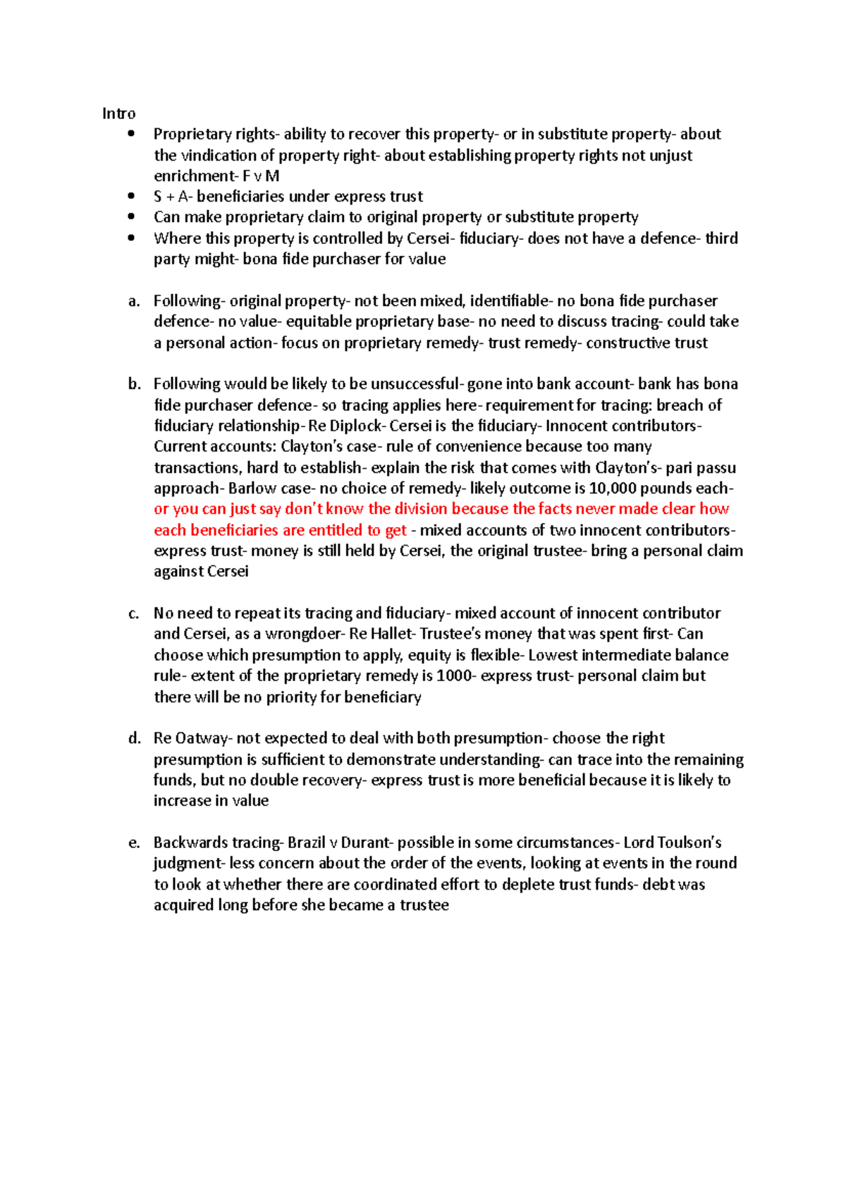 SGS 6 - practice materials - Intro Proprietary rights- ability to ...