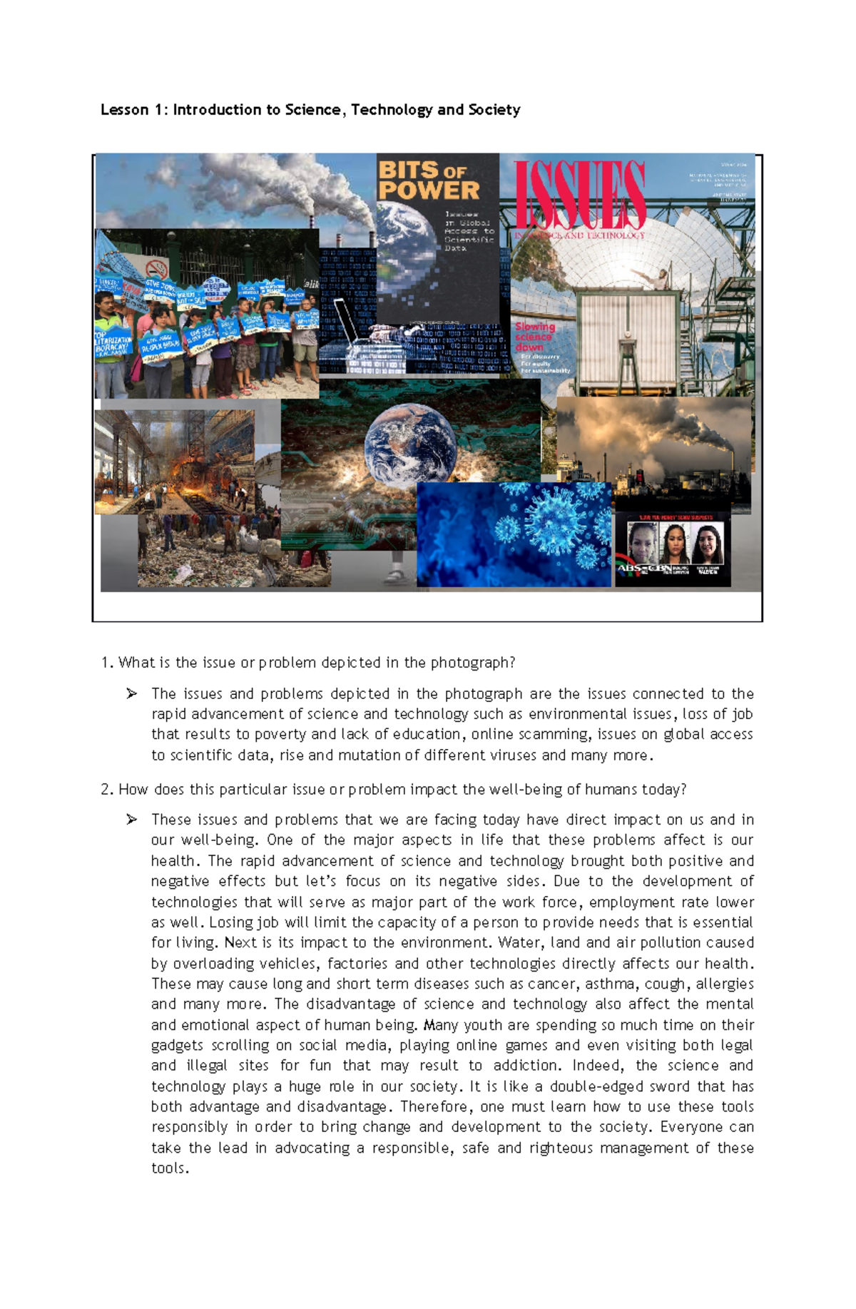 STS General Concepts and Historical Developments - Lesson 1 ...