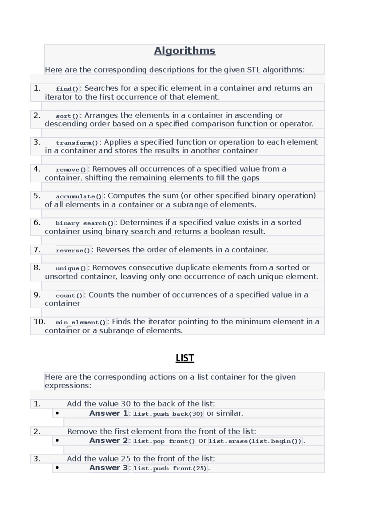 Notes on Assignment 4 - definition for question 3 - 6 - Algorithms Here ...