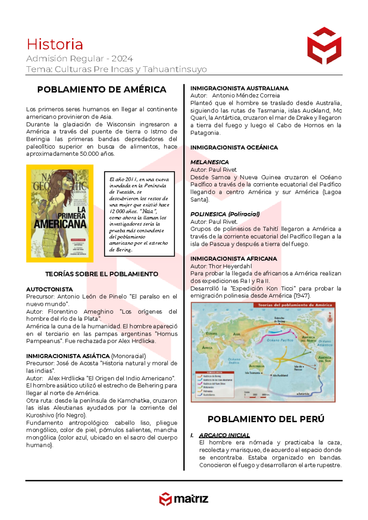 Cultura preincas y tahuantinsuyo - Historia Admisión Regular - 2024 ...