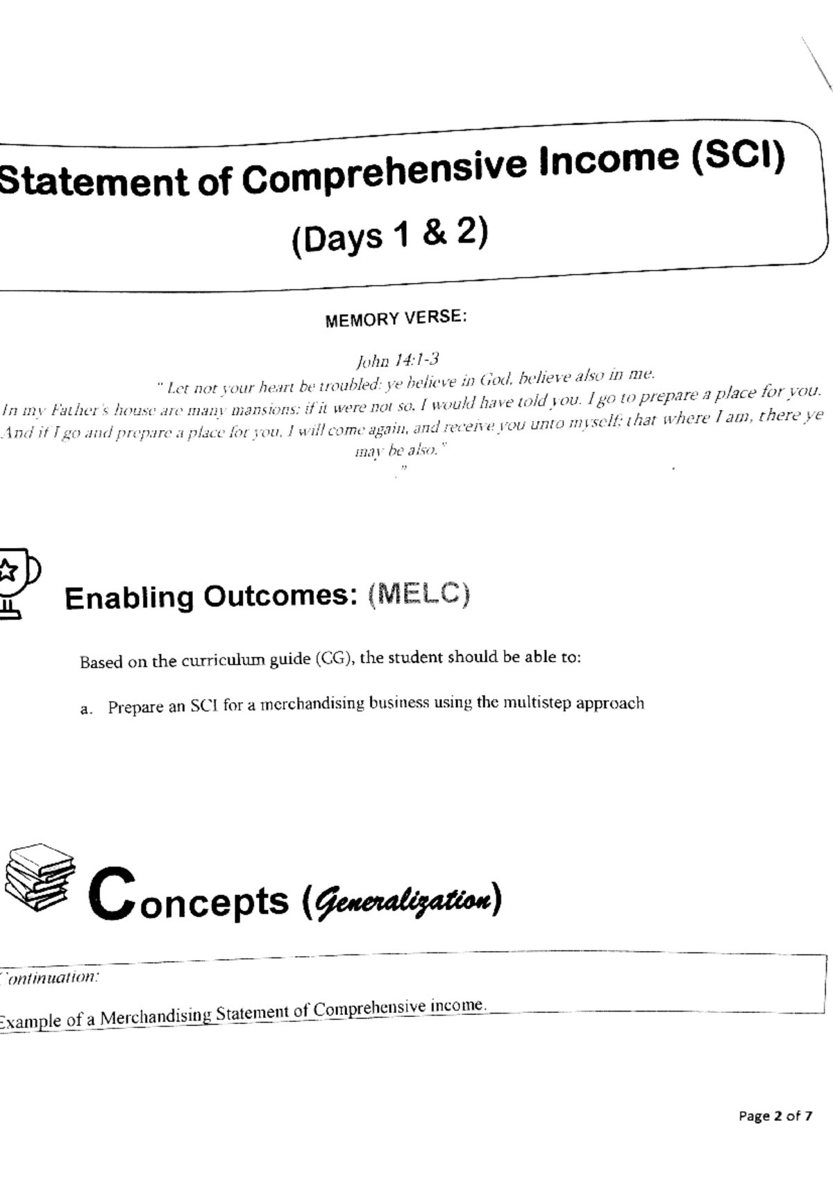 Statement of Comprehensive Income 2 - BS accountancy - Studocu