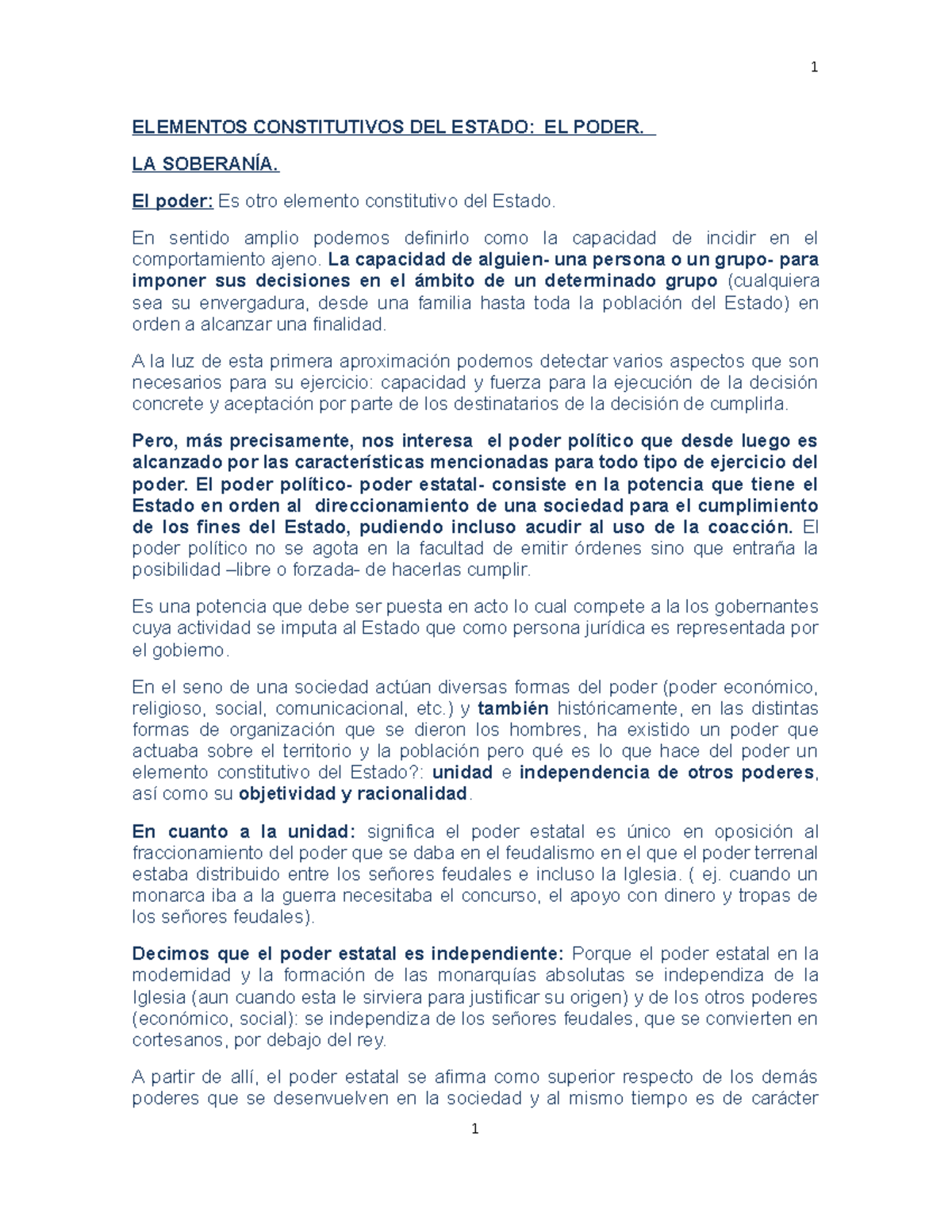 Material Elem Poder Y Soberanía - ELEMENTOS CONSTITUTIVOS DEL ESTADO ...