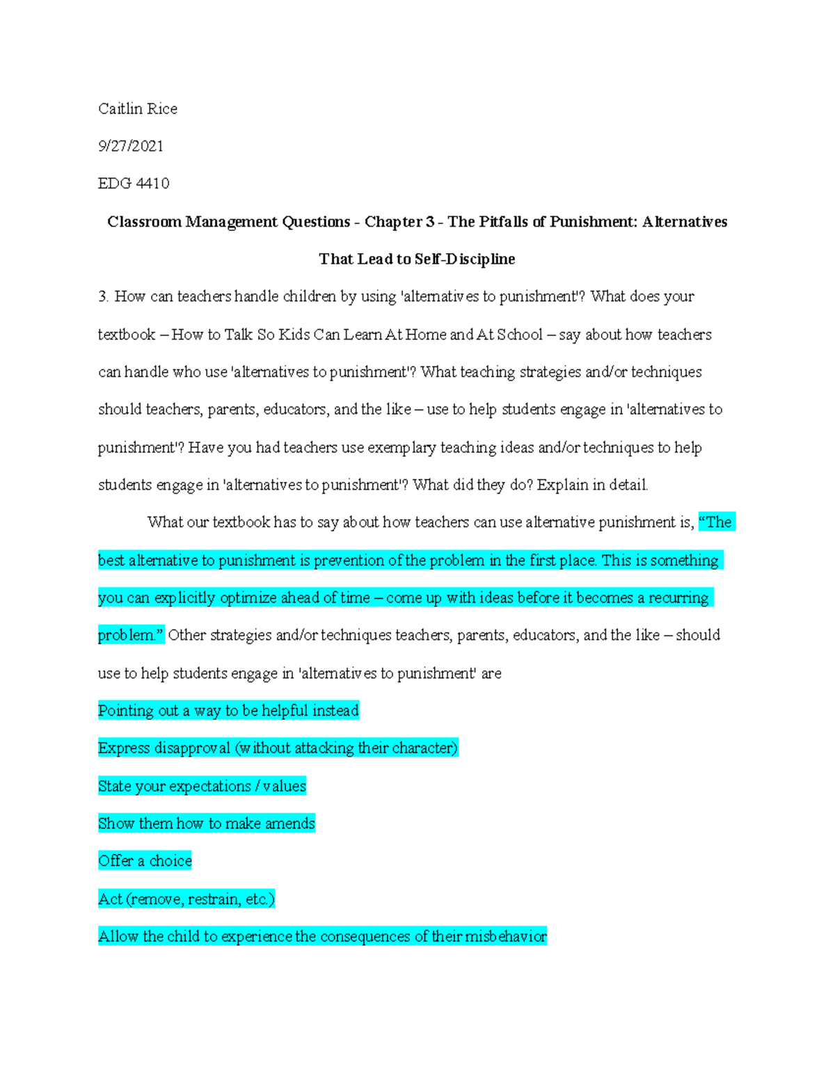 Classroom Management Questions - Chapter 3 - How can teachers handle ...