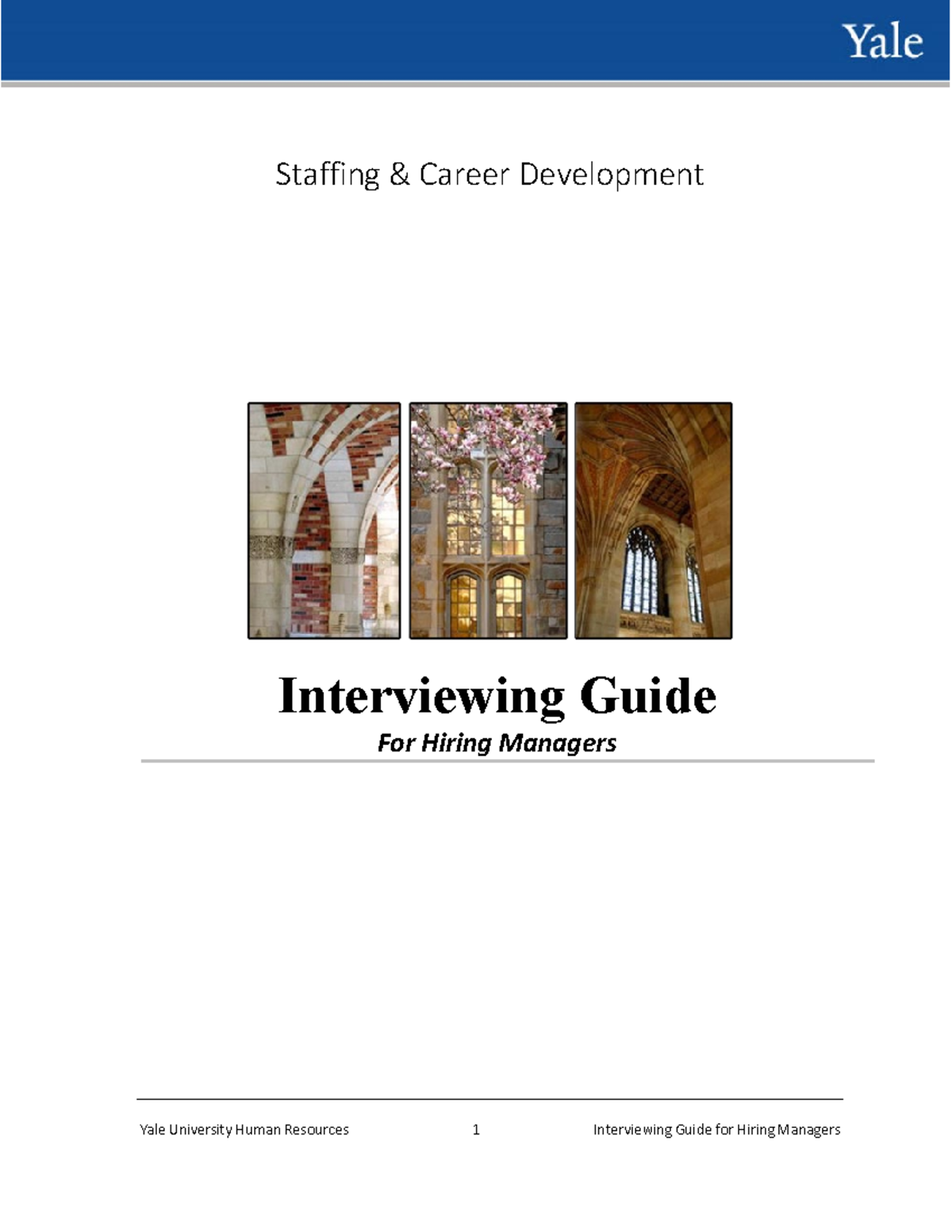 Interviewing Guide for Hiring Managers - Yale University Human ...