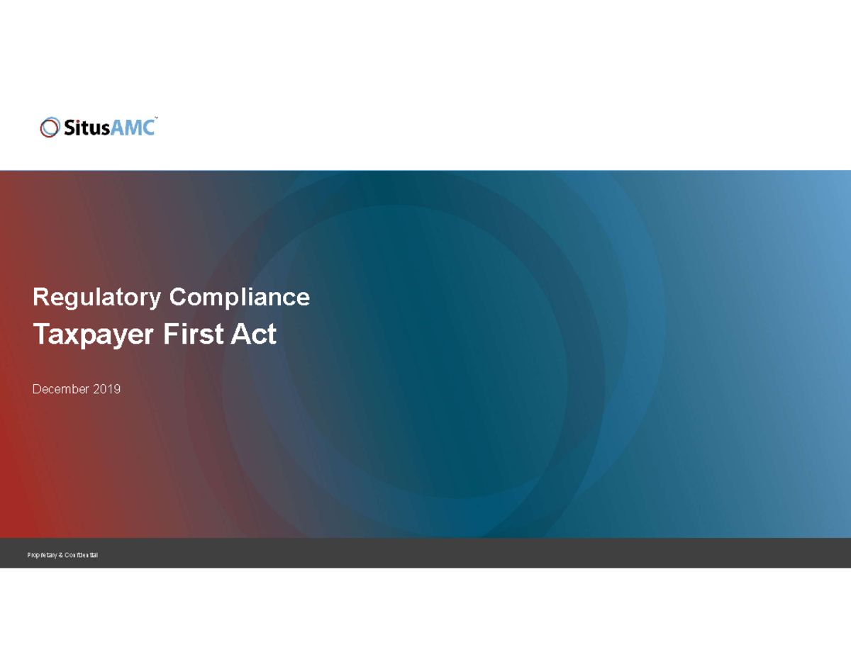 Taxpayer First Act e Learning V5 CRE Final PDF - Regulatory Compliance Taxpayer First Act ...