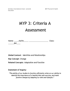 Unit1 Assessment 1 Criterion C - Environmental Science Summative ...