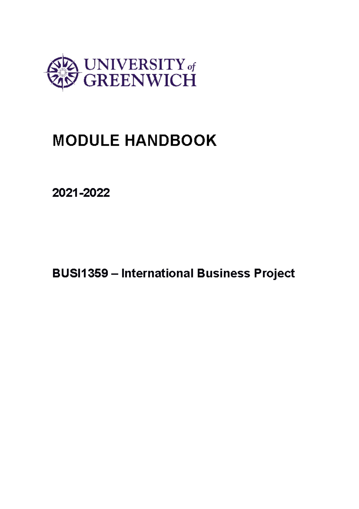 International Business Project Handbook - Studocu