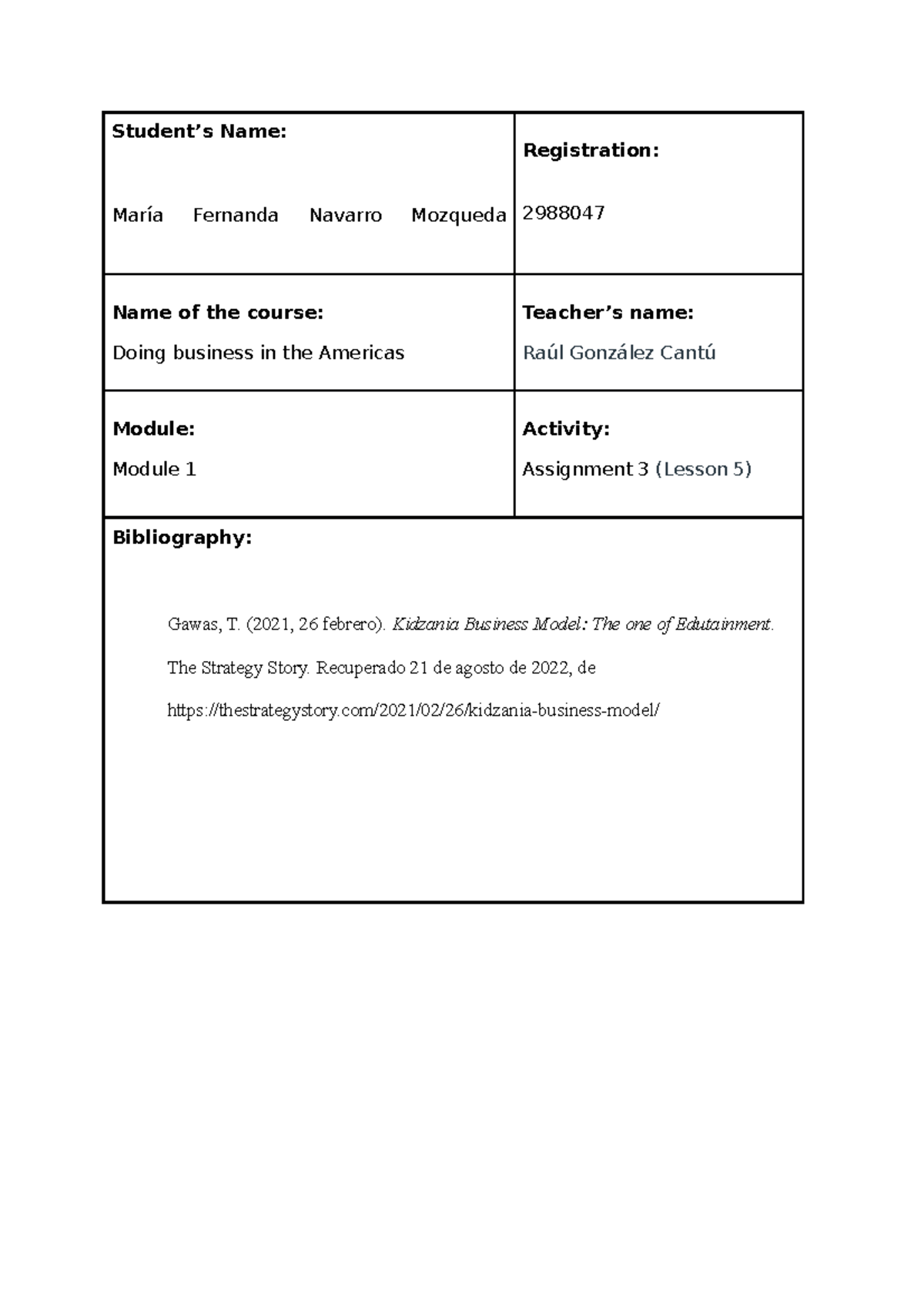 Assingment 3 - doing business in america activity 3 - Student’s Name ...