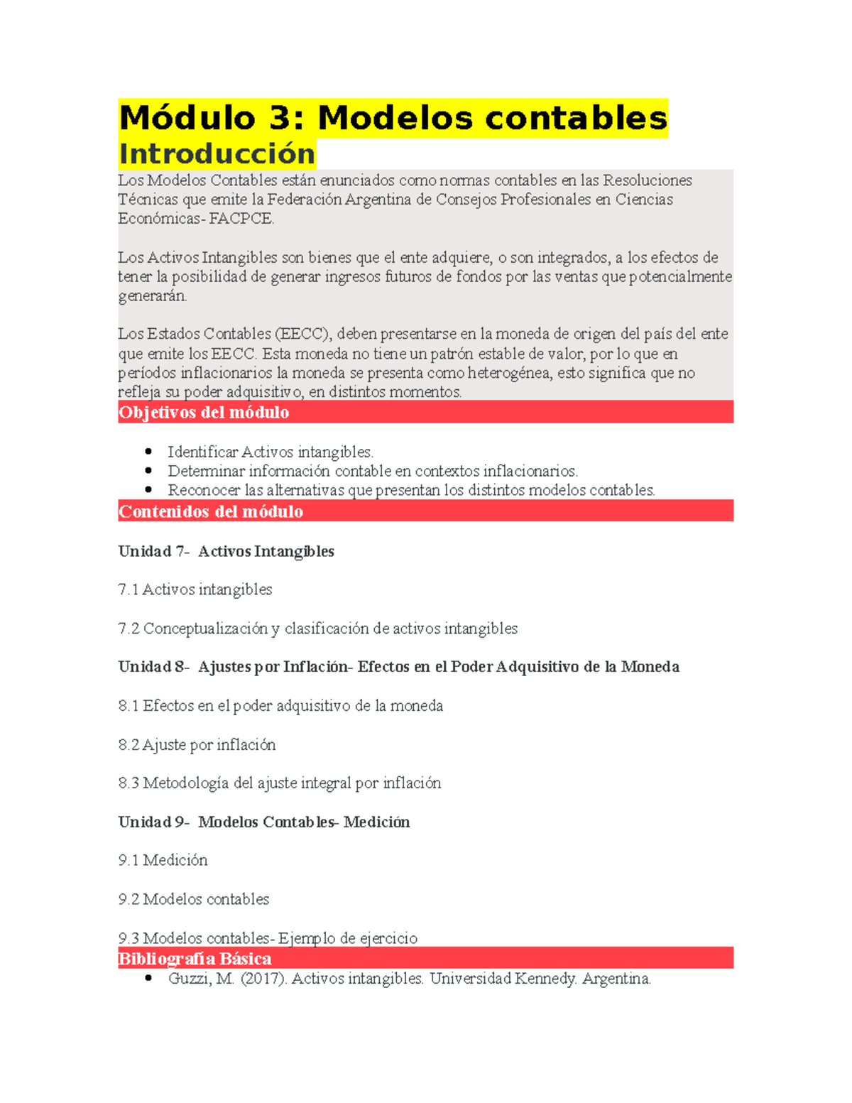 Módulo 3 Teoria Contable Universidad Kennedy - Módulo 3: Modelos ...