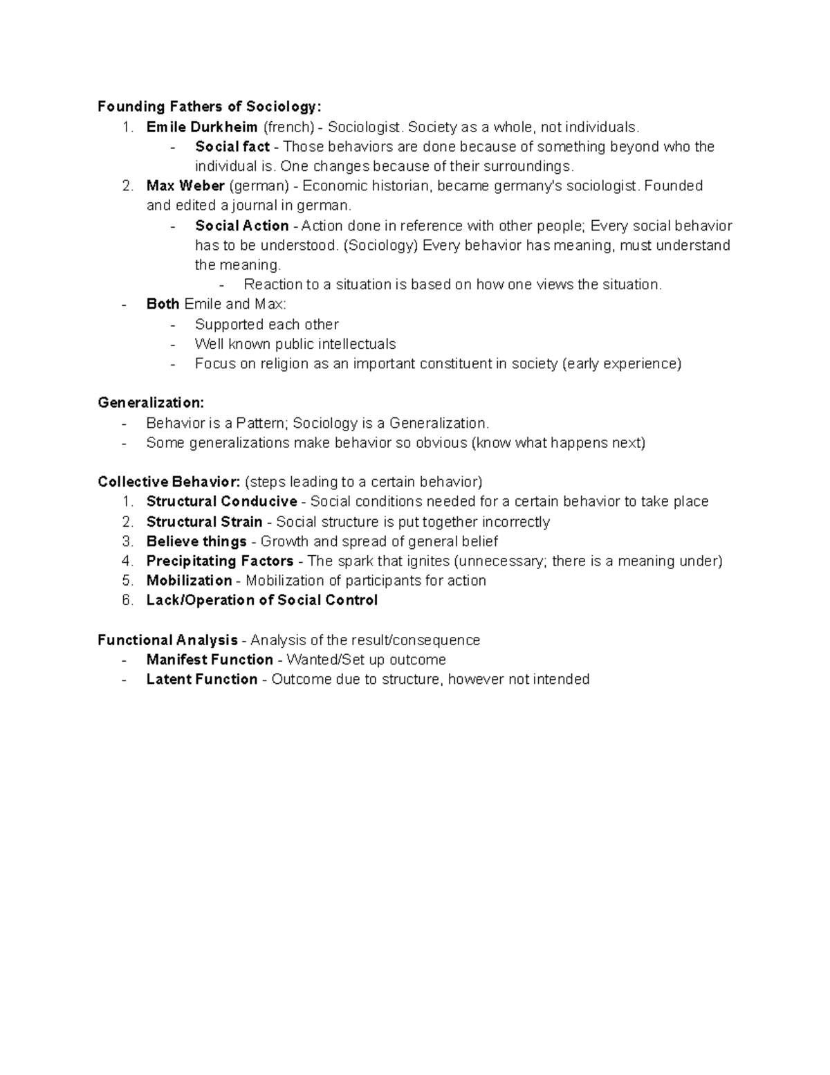 Sociology Week 1 - Founding Fathers of Sociology: 1. Emile Durkheim ...