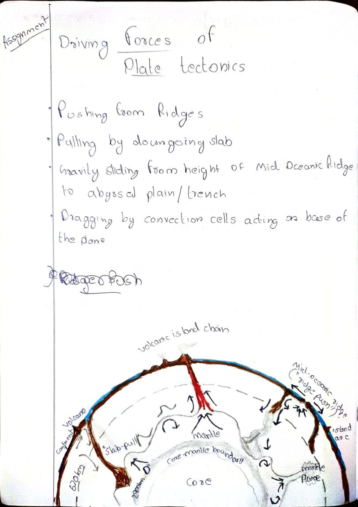 Forces acting on plate motion - Methodology and Physical geology - Studocu