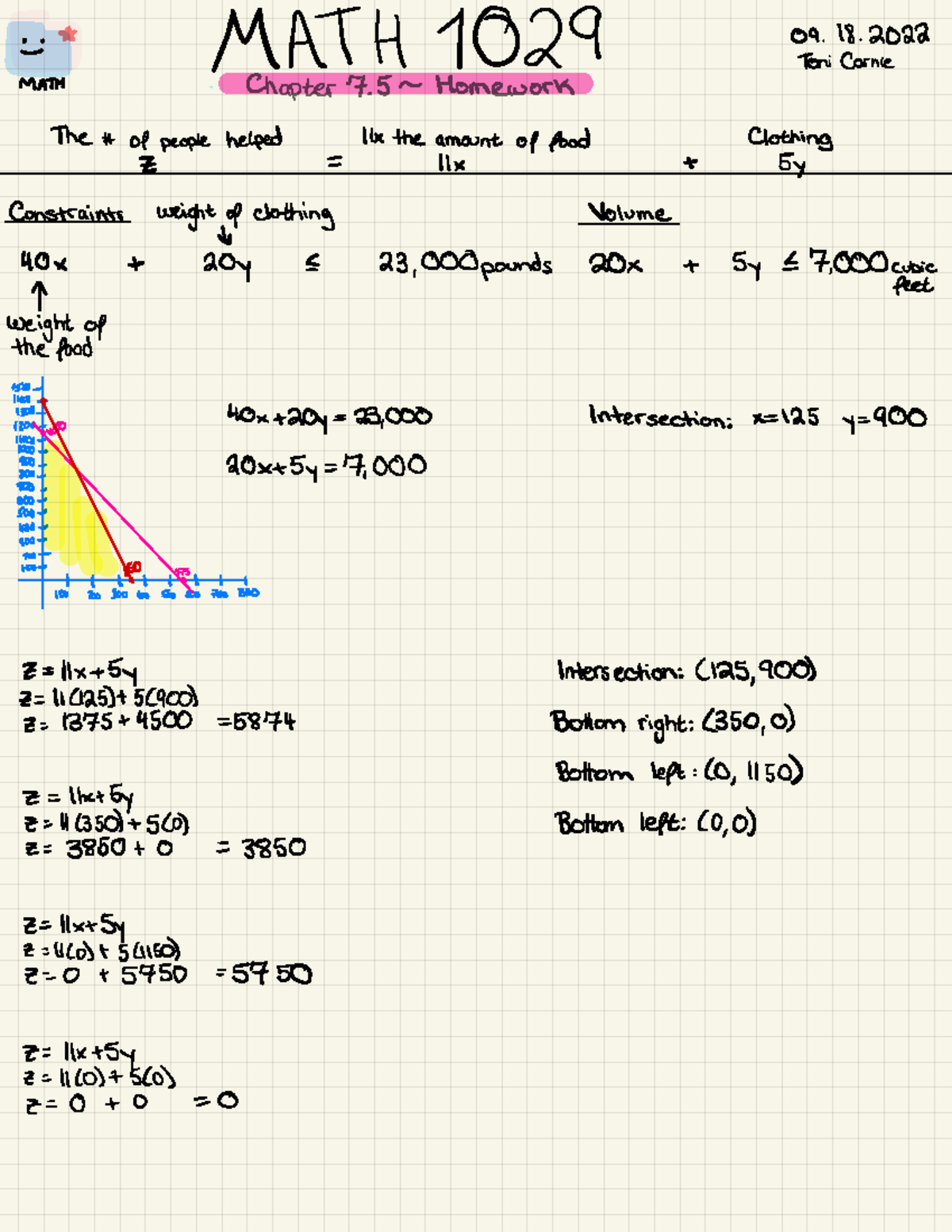 HW Chapter 7 - Math - MATH 1029 - Studocu