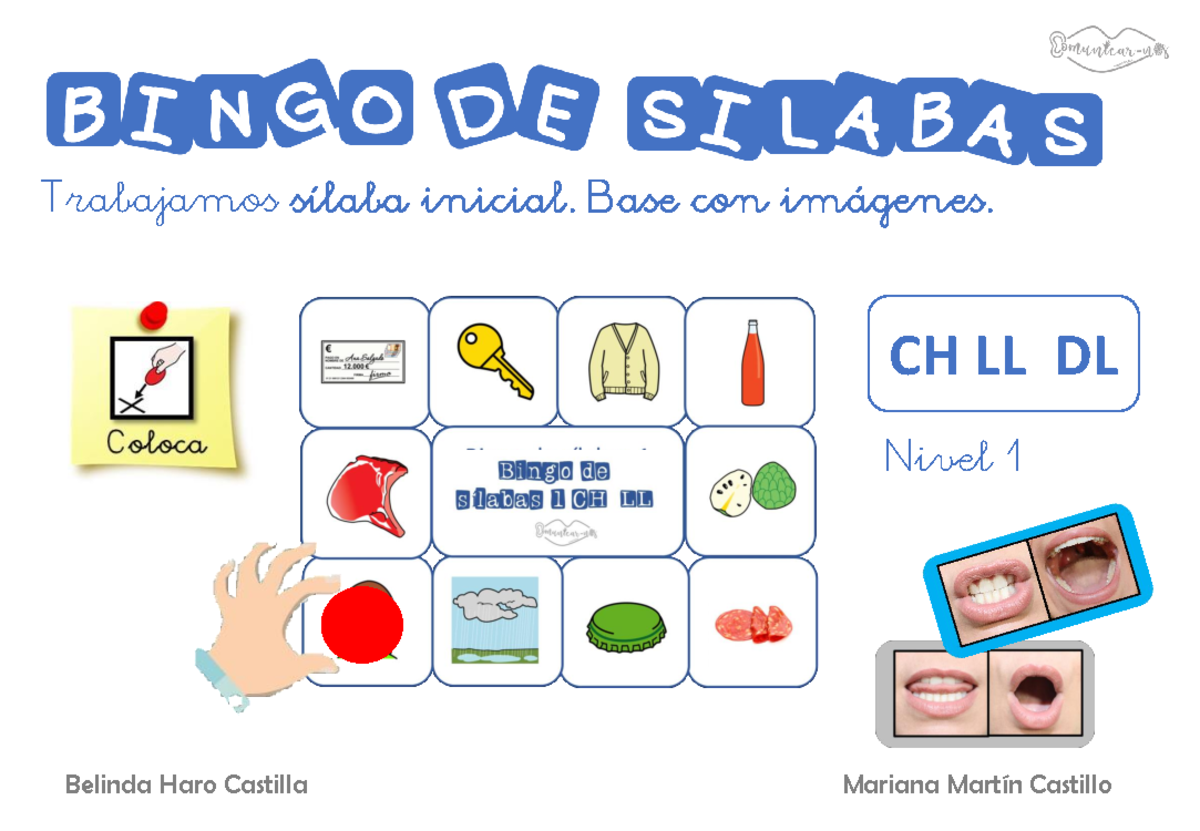 Bingo CON Sílabas ch ll d l - Nivel 1 CH LL DL Belinda Haro Castilla ...