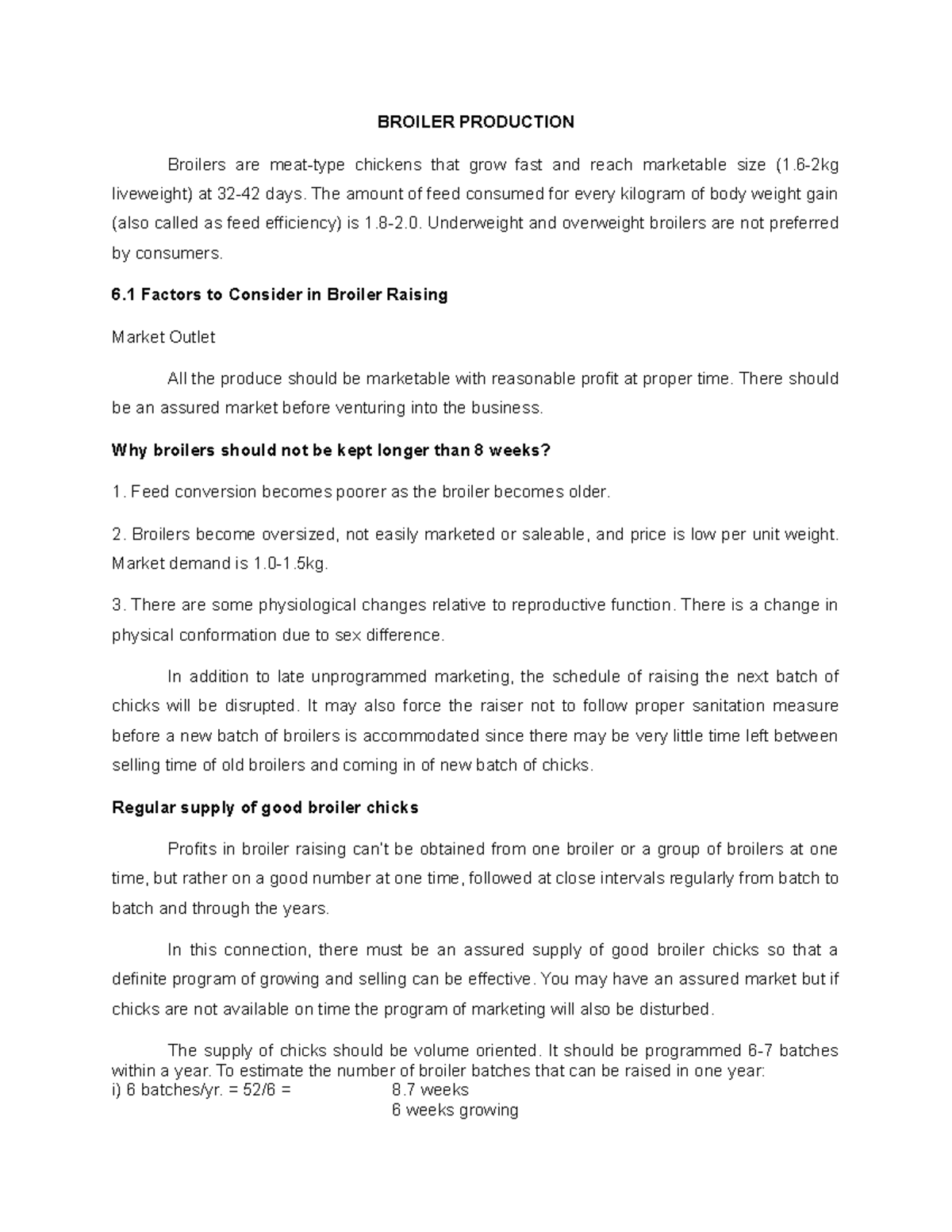 Broiler Production - BROILER PRODUCTION Broilers are meat-type chickens ...