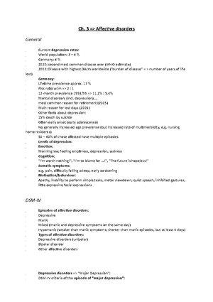 Summary 7 Diagnosis and classification of psychological disorders - 7 ...