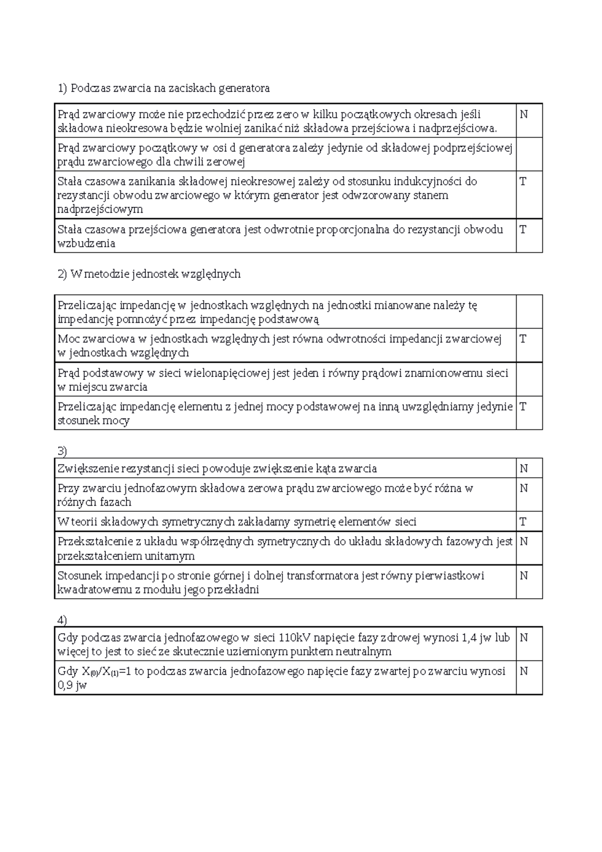 Egzamin - Zwarcia w systemach elektroenergetycznych wykład - Podczas zwarcia na zaciskach ...