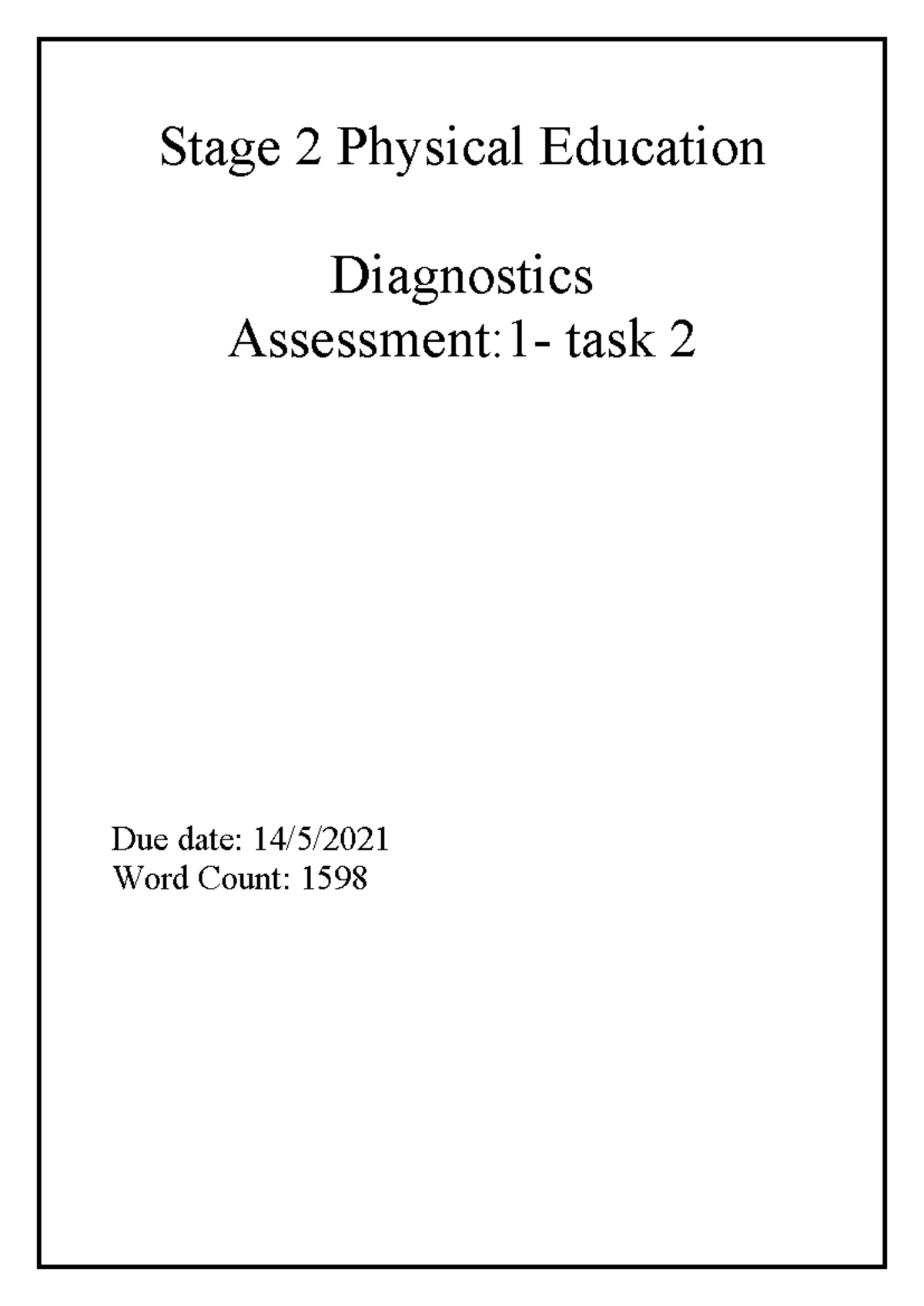 The Phosphate Recovery Test Final - Stage 2 Physical Education ...