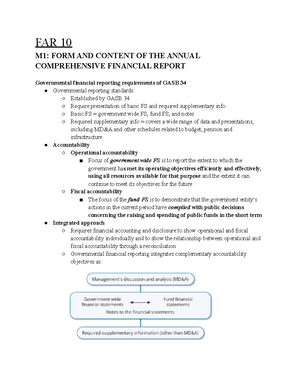 FAR 7 - unit 7 of FAR. includes detailed notes with explanations and ...