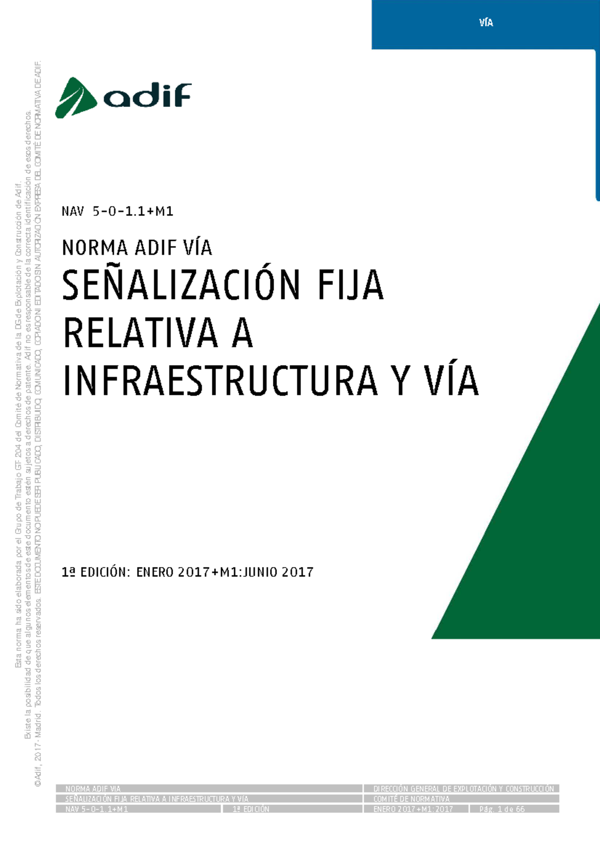 NAV señalizacion CSV - NAR ADIF - NORMA ADIF VIA DIRECCIÓN GENERAL DE ...
