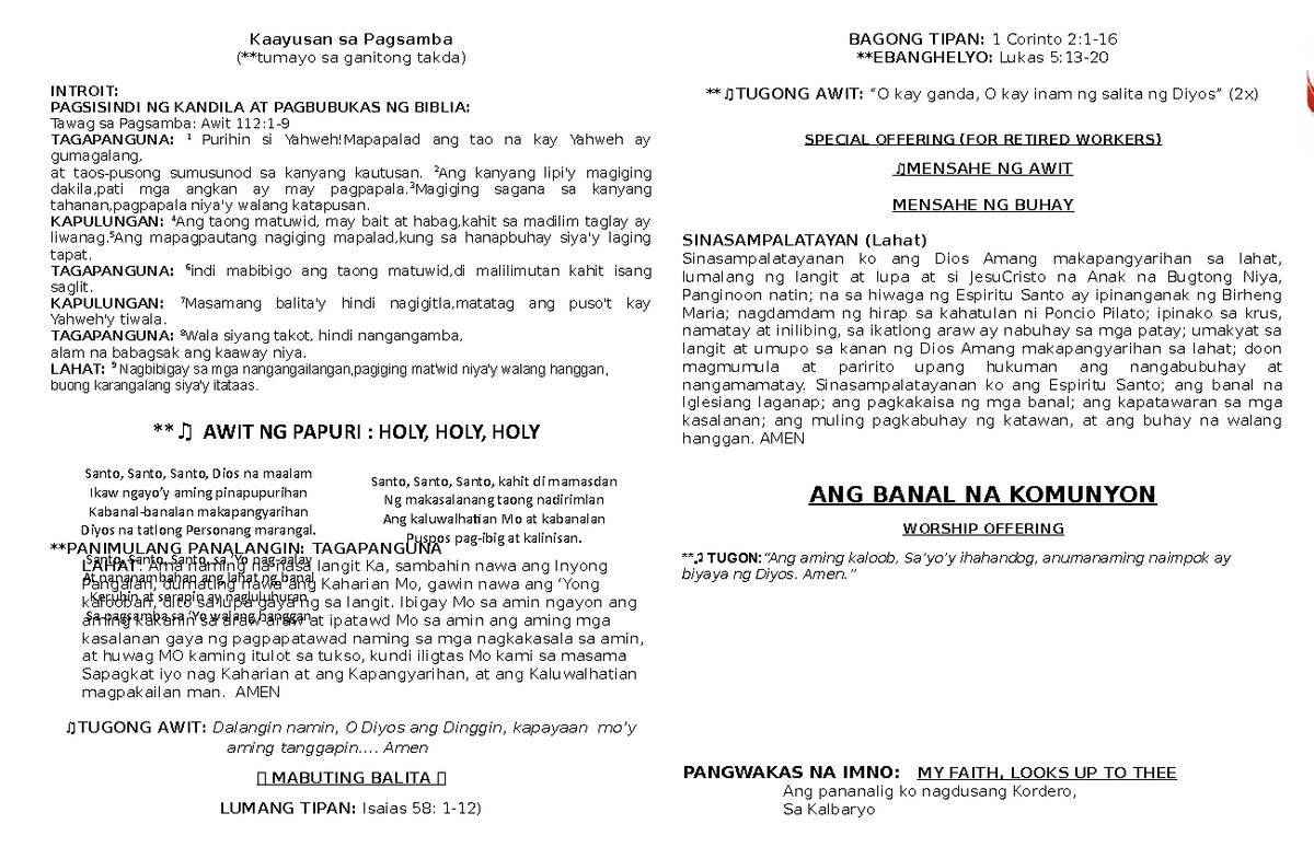 February 5 2023 - Liturgy sample for United Methodist Church worship ...