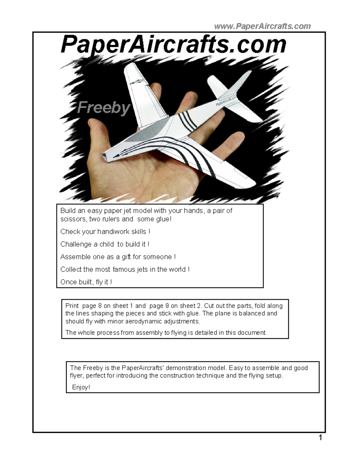 Paper Aircrafts.com Freeby - PaperAircrafts Build an easy paper jet ...