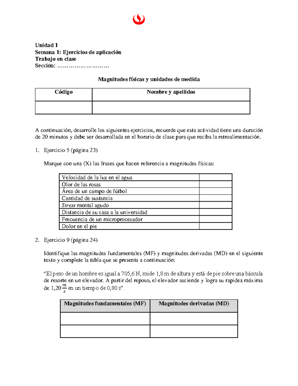 Ejercicios propuestos S01 - Warning: TT: undefined function: 32 Unidad 1 Semana 1: Ejercicios de ...