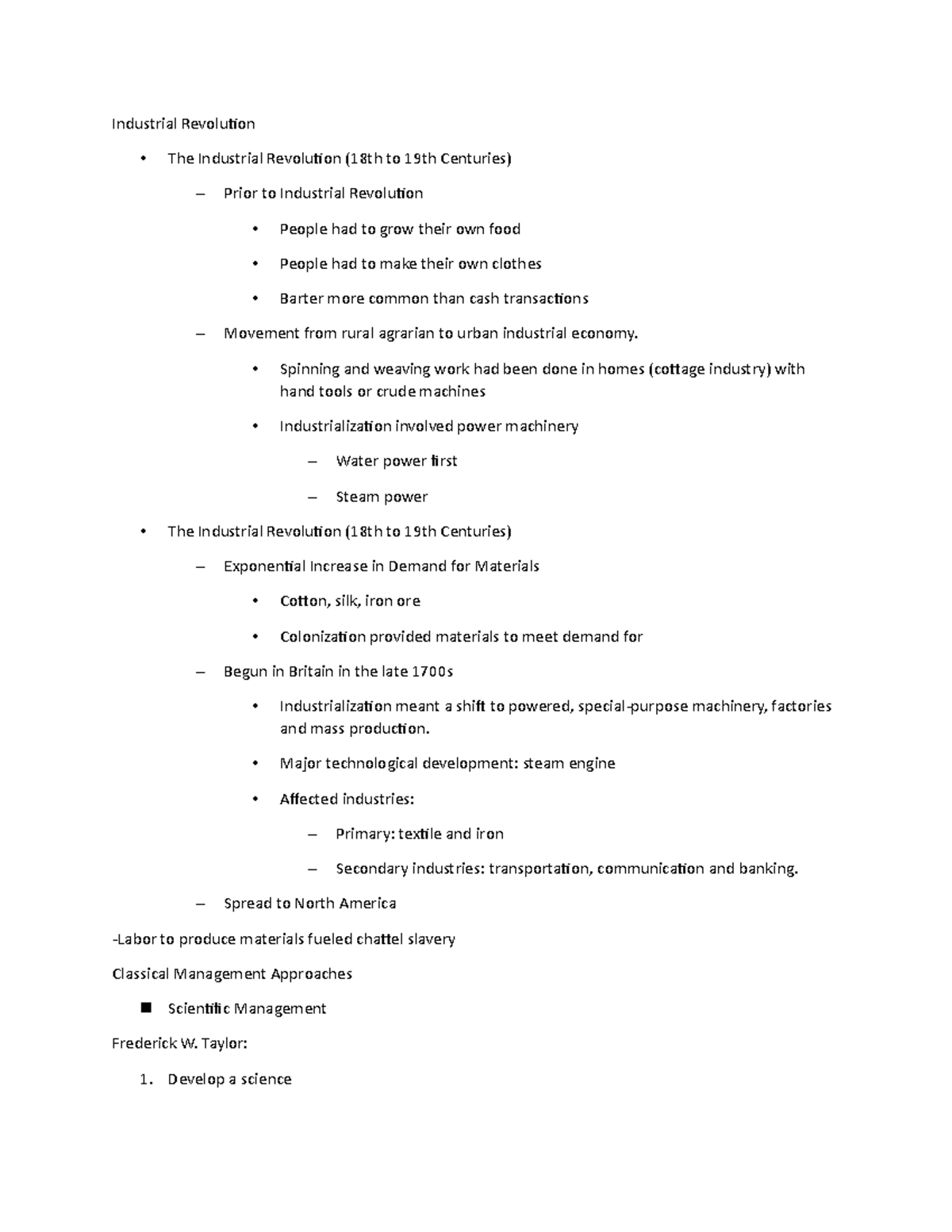 Lecture 2 - Gorman Houston - Industrial Revolution - The Industrial ...