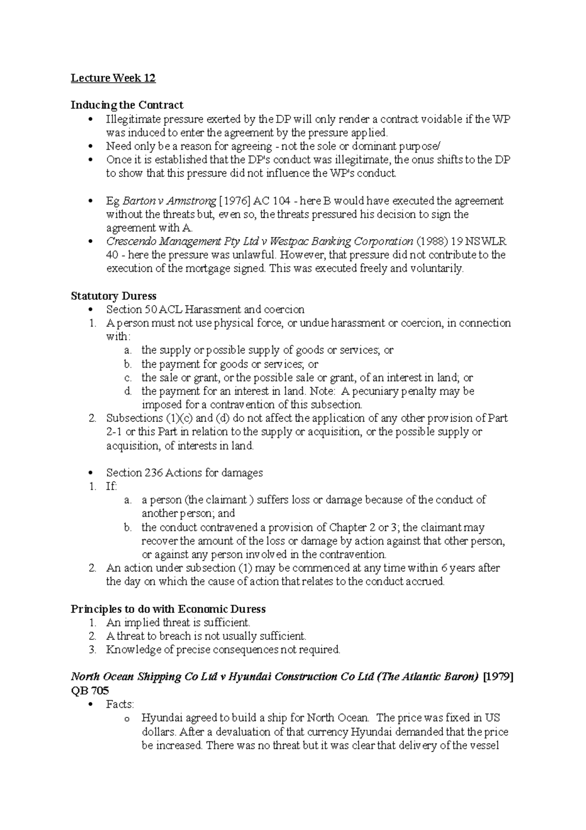 Lecture Week 12 - Scott Pearsall - Lecture Week 12 Inducing the ...