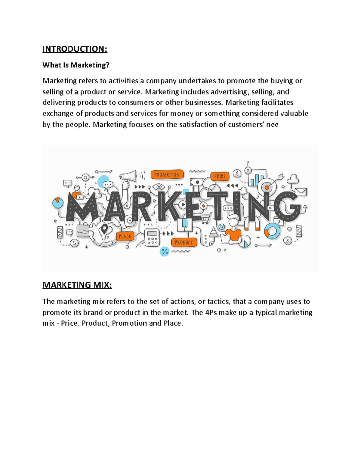 bs project cbse class12 - INTRODUCTION: What Is Marketing? Marketing ...