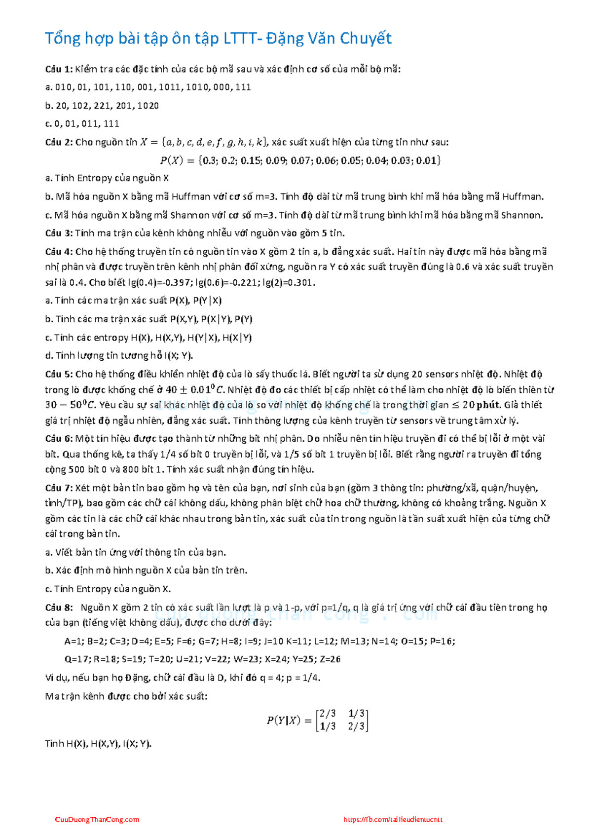 Ly-thuyet-thong-tin bt-on-tap-lttt-thay-dang-van-chuyet - [cuuduongthancong - Tổng hợp bài tập ...