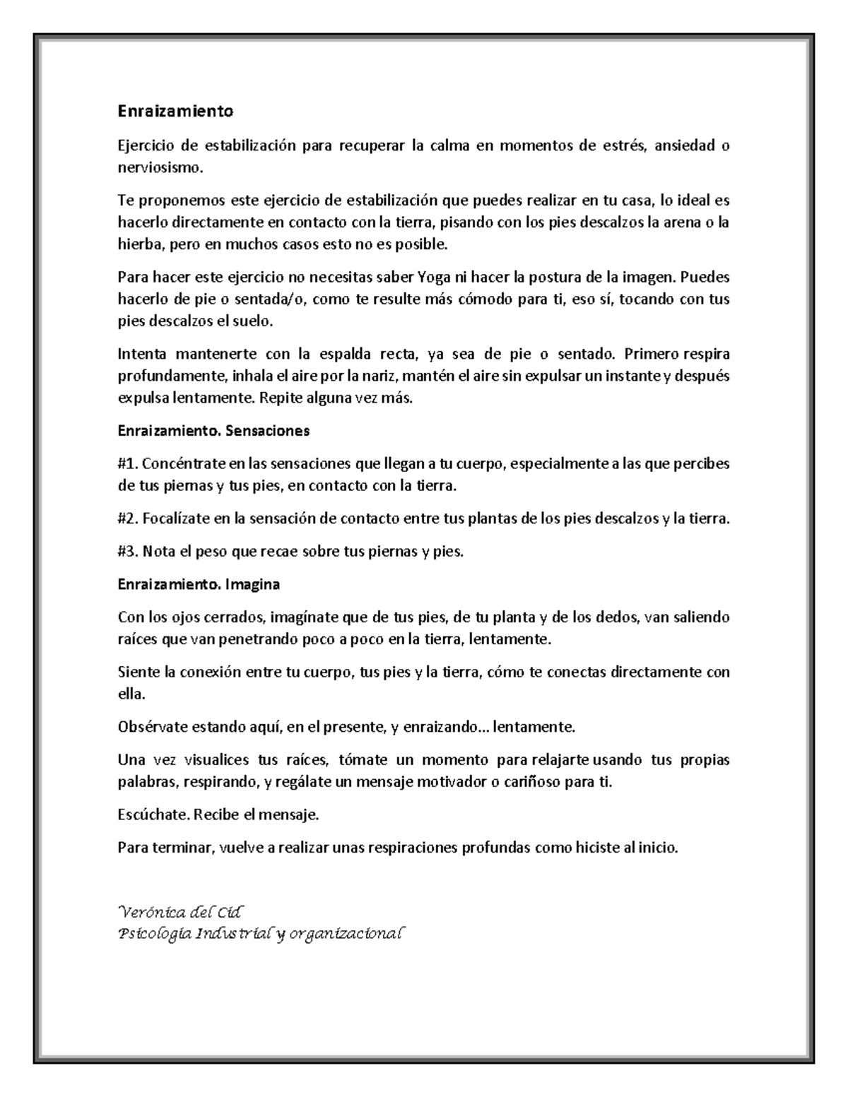 Enraizamiento - Documento guía - Enraizamiento Ejercicio de ...