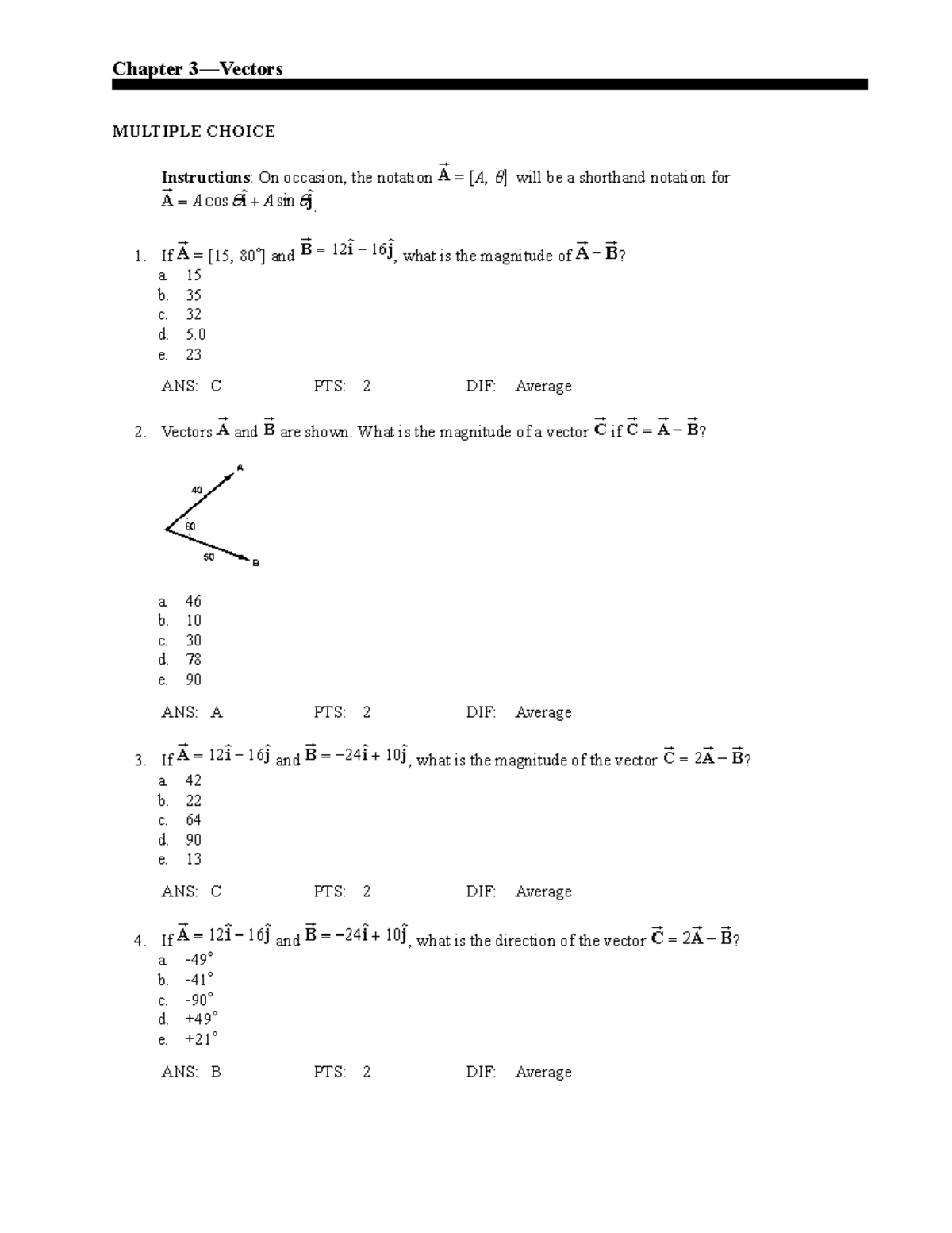 Reviewer in Calculus for College first year - Chapter 3—Vectors ...