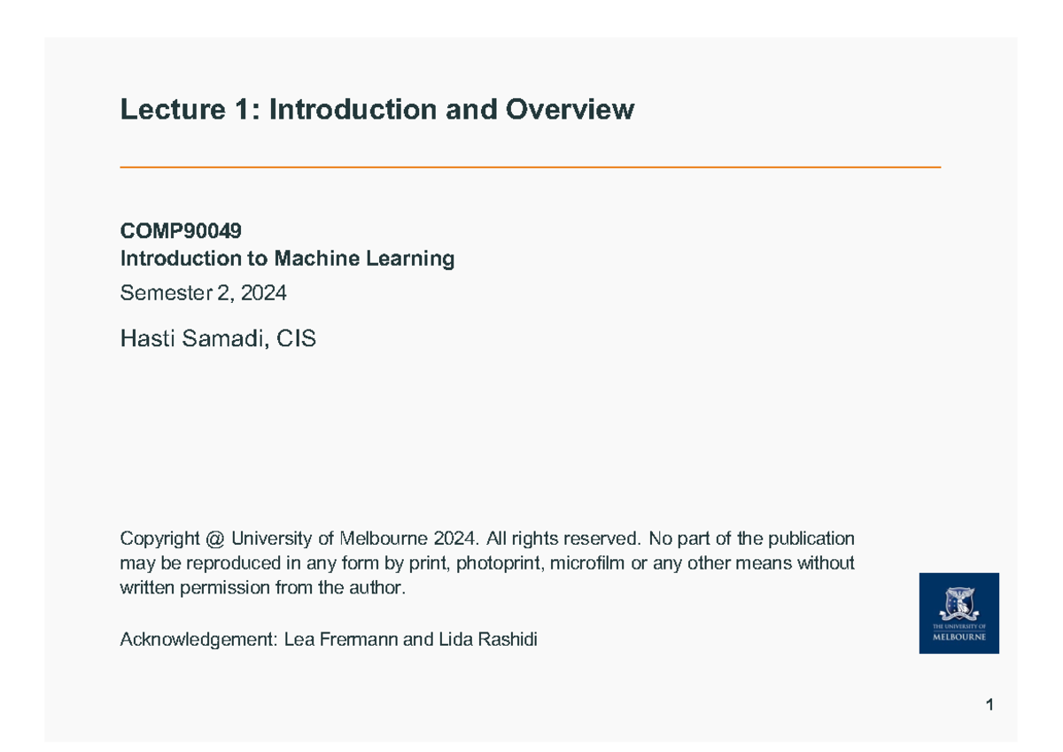 1-introduction - Lecture notes - Lecture 1: Introduction and Overview ...