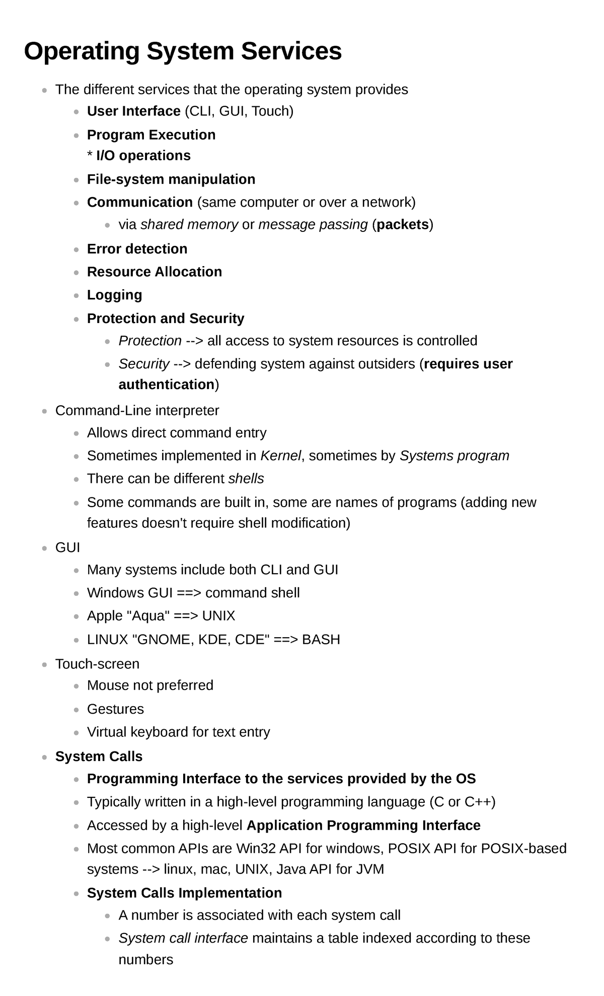 Operating System Services 1 Operating System Services The Different Services That The 