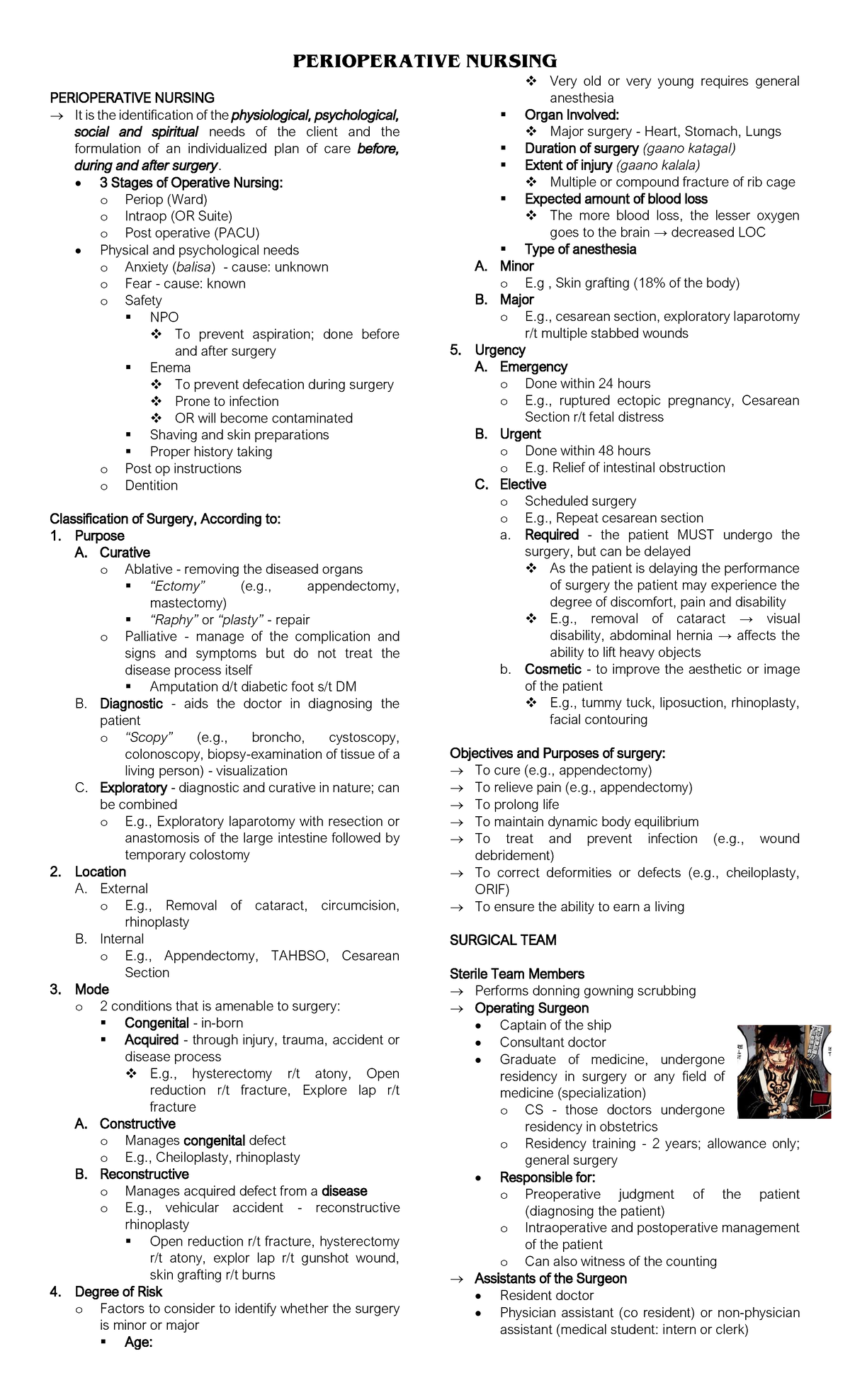 Perioperative- Nursing - PERIOPERATIVE NURSING PERIOPERATIVE NURSING → ...