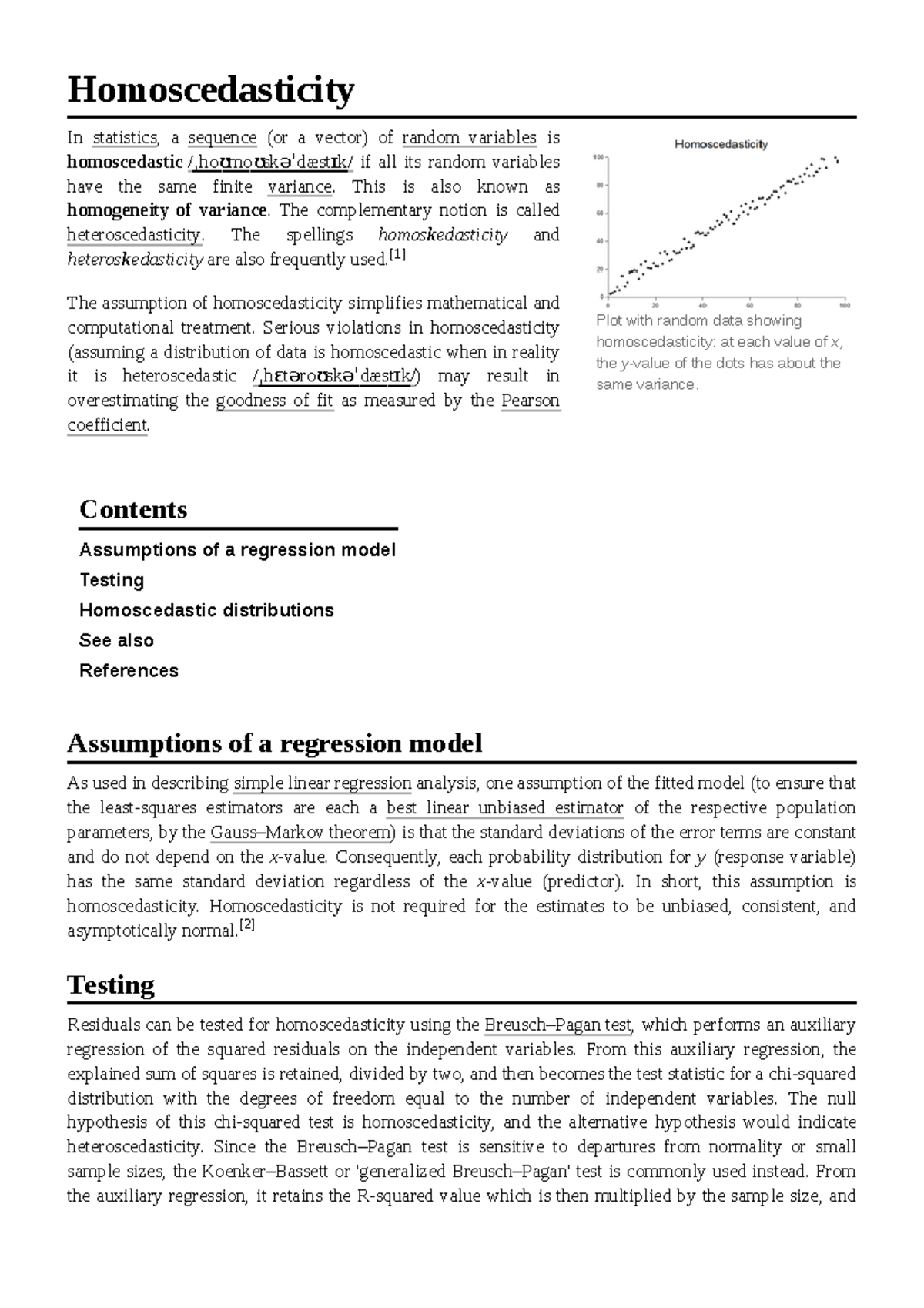 Homoscedasticity - Basic - Homoscedasticity In statistics, a sequence ...