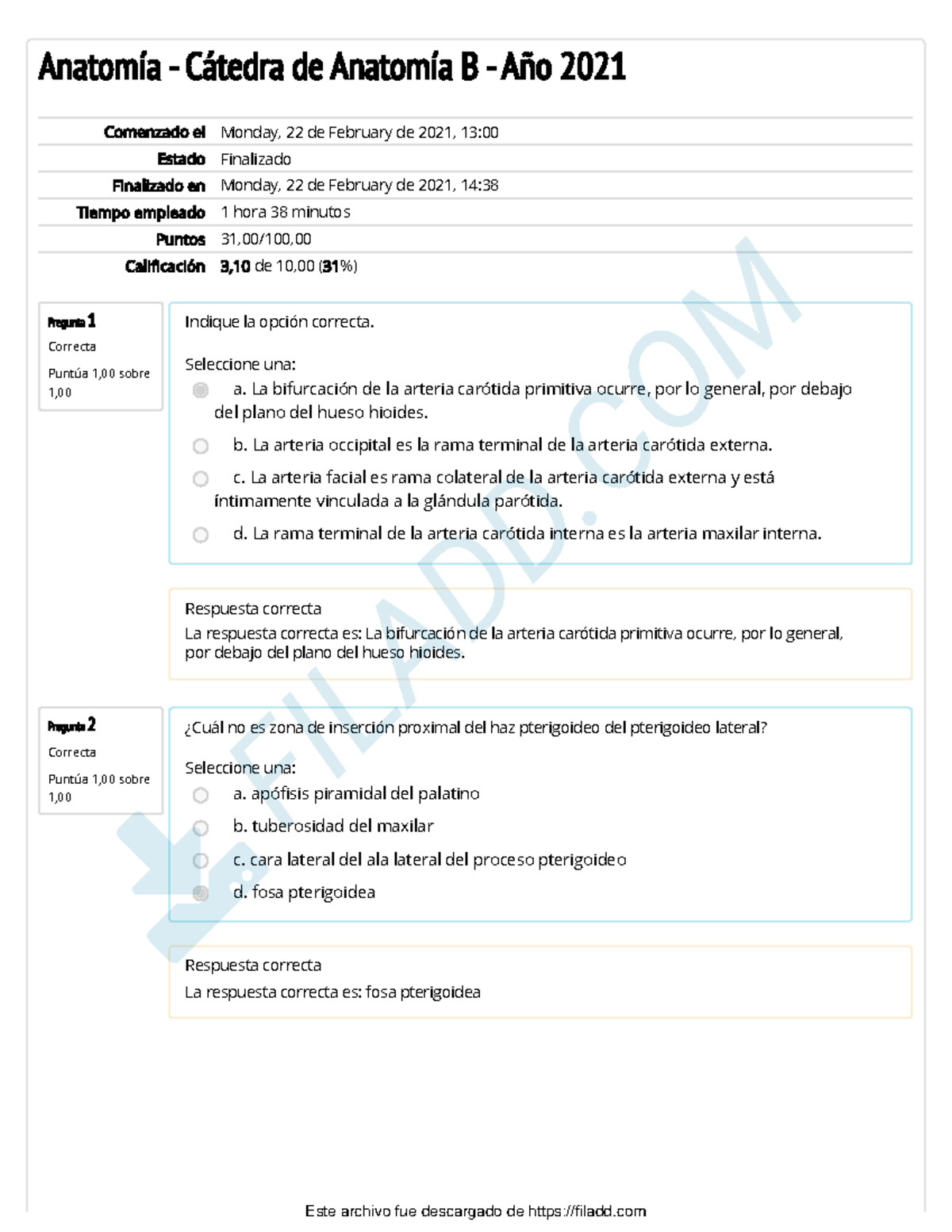 Examen Final 2DO Turno DE Febrero - / Pregunta 1 Correcta Puntúa 1,00 ...