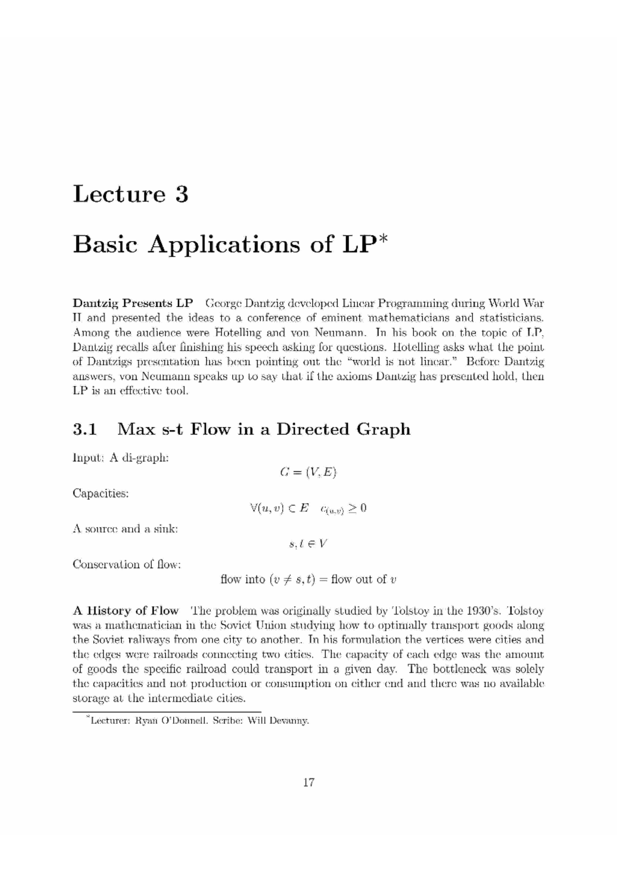 Lecture-3 Basic Application Of LP - Linear Algebra - Studocu