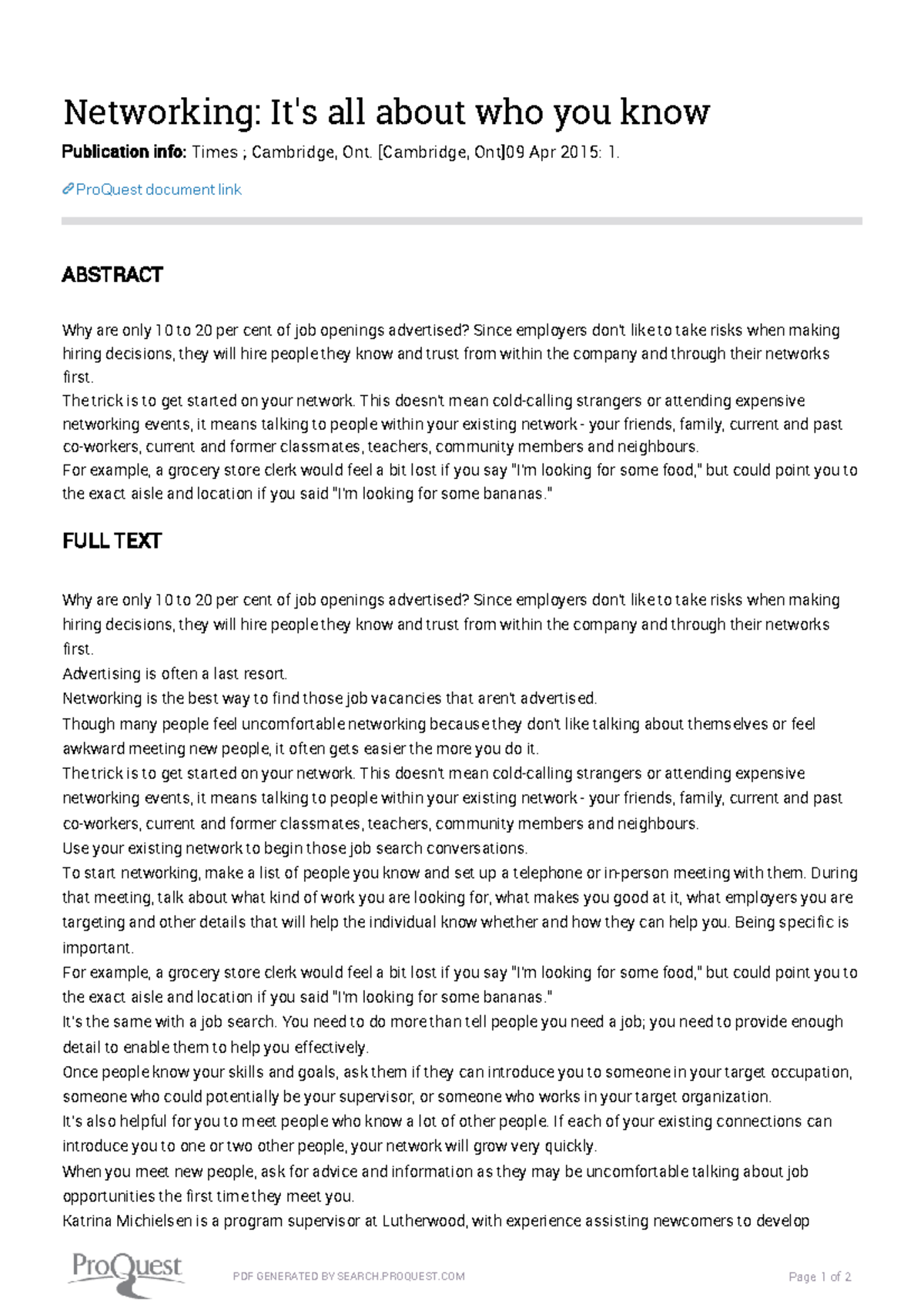 Networking Its about who you know - Networking: It's all about who you ...